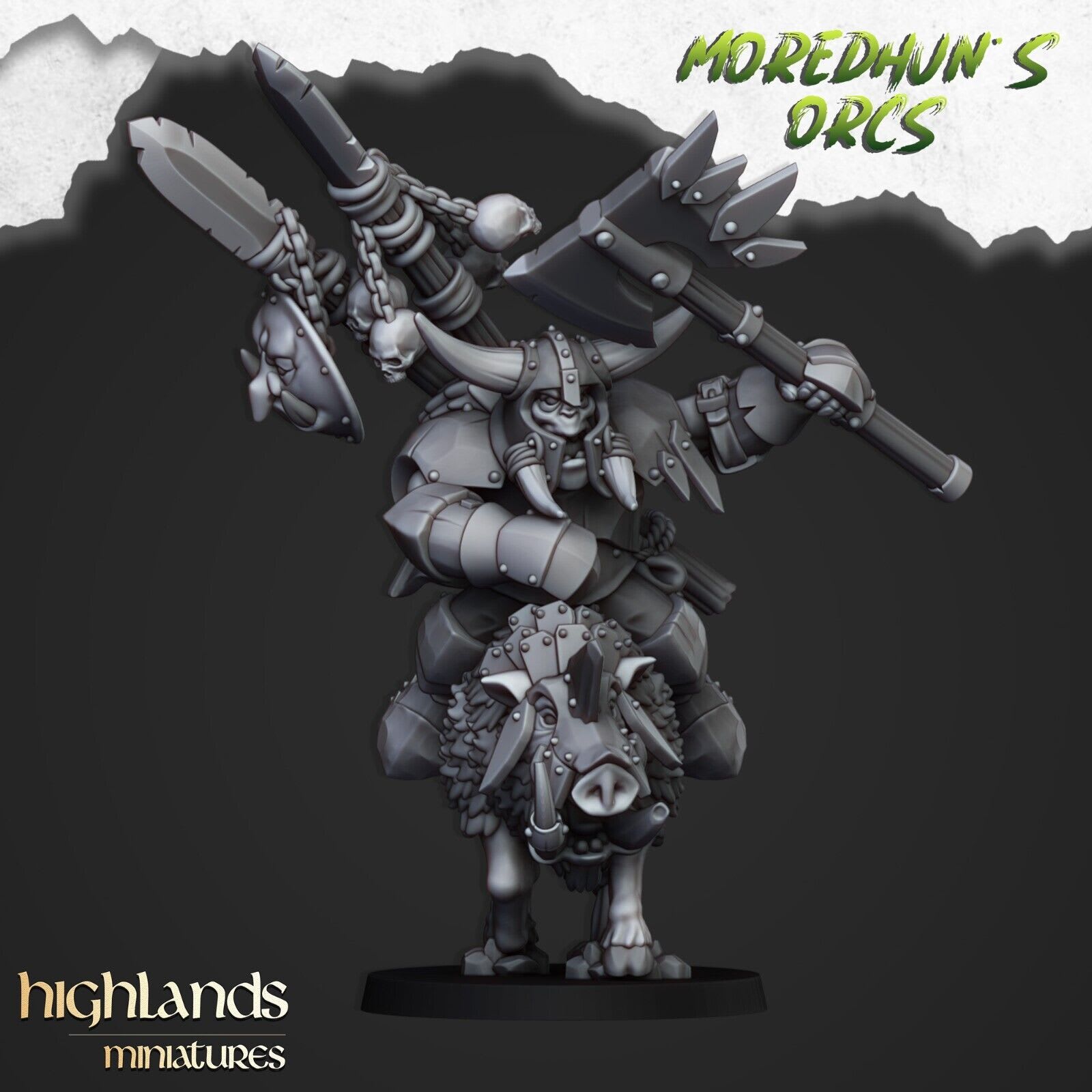 Orc Warlord on Boar - Highland Miniatures - MTG Terrain | Terrain ...