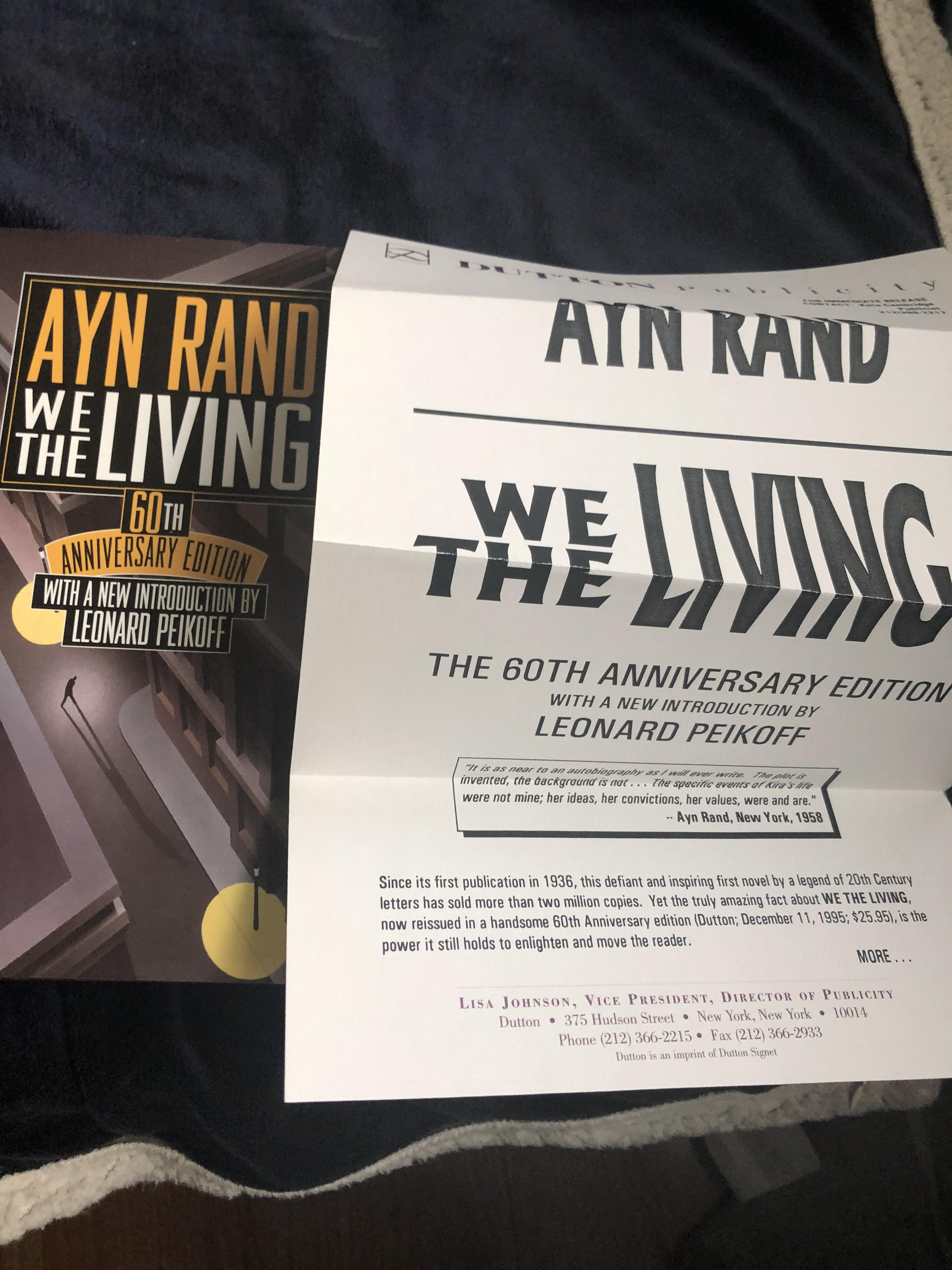 We the Living - Ayn Rand - Pen Ultimate Rare Books | Rare Collectible ...