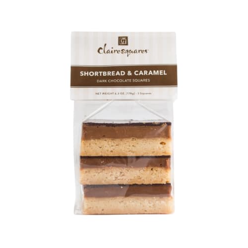 Shortbread Square with Caramel – Dark Chocolate - Shortbread Cookies