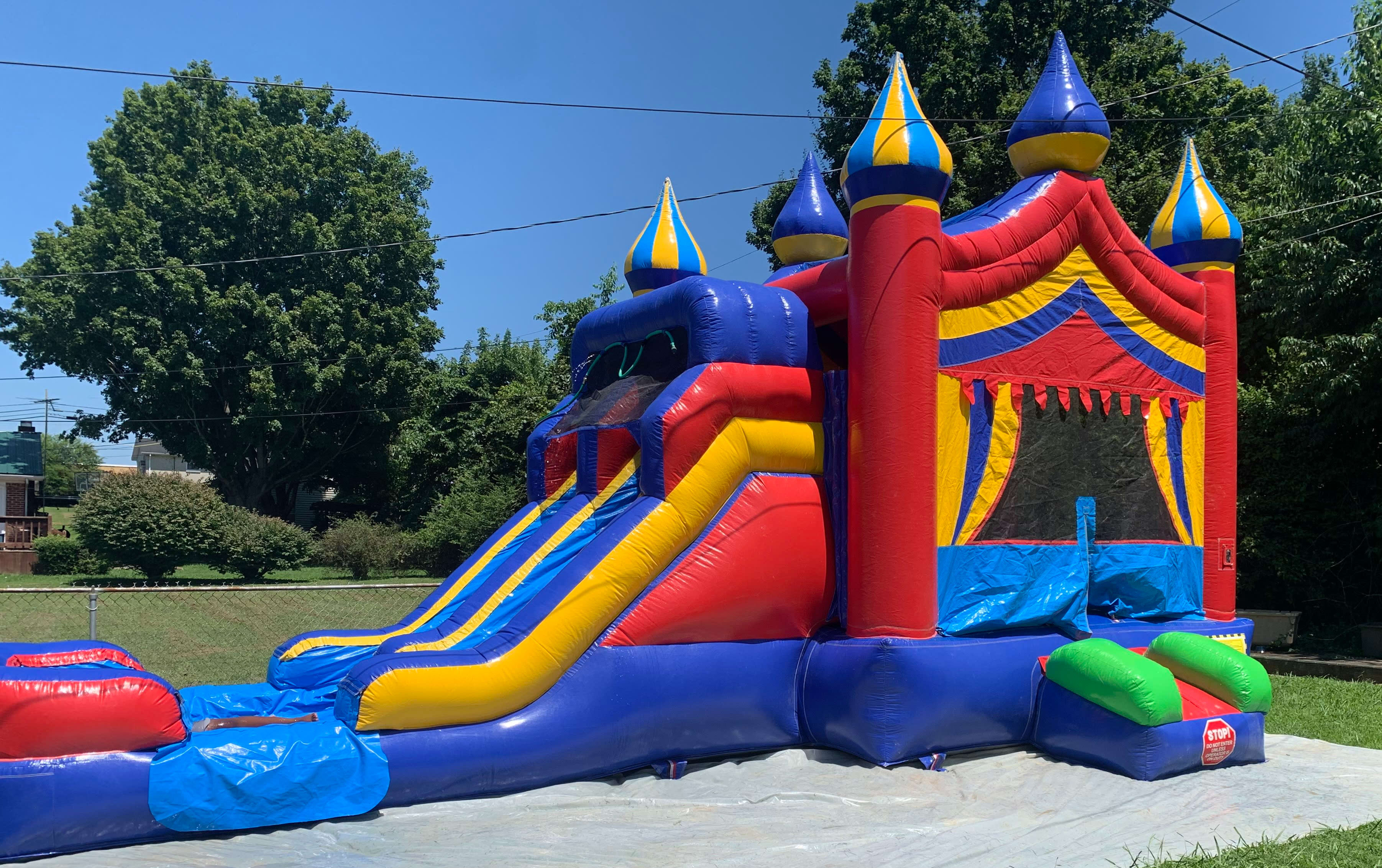 Carnival Theme Wet / Dry Combo Double Lane - Inflatables - Parties R Us ...