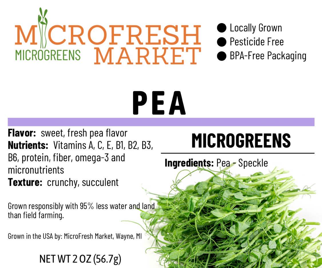 Pea - Microgreens - MicroFresh Market | Health Food Vendor Serving ...