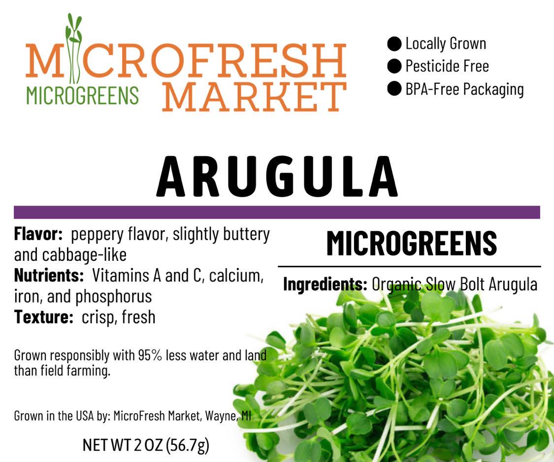 Arugula - Microgreens - MicroFresh Market | Health Food Vendor Serving ...