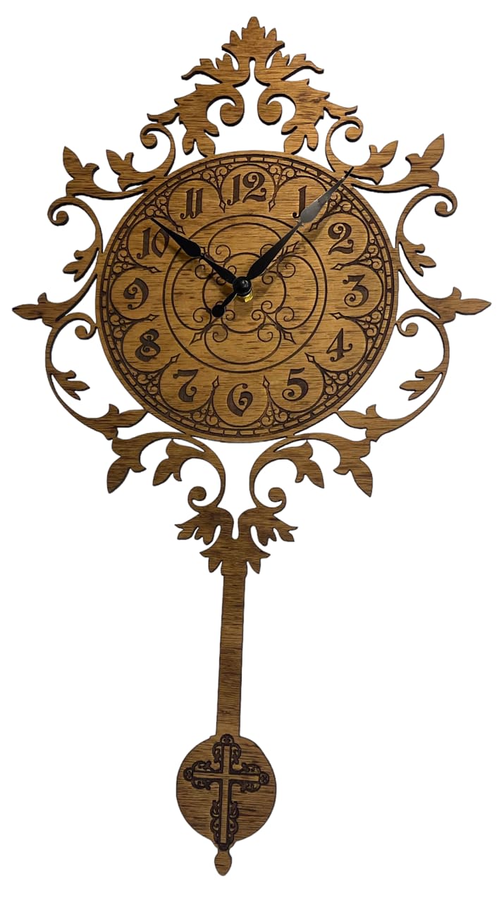 Wood Wall Clock (Large) - Laser Made Wood Items - Texline Monuments ...
