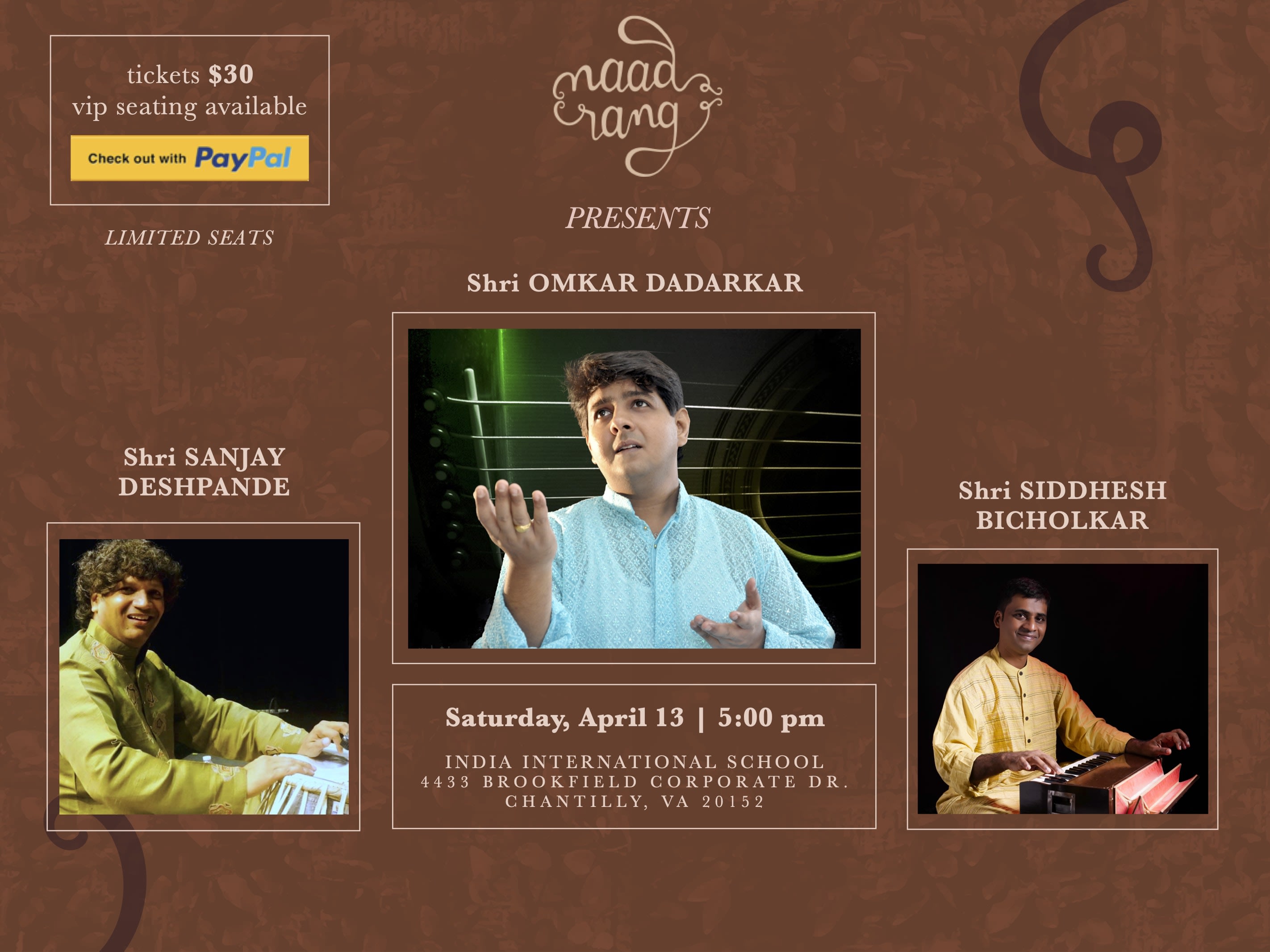 Shri Omkar Dadarkar Vocal Recital - Past Events - NaadRang DC | Non ...