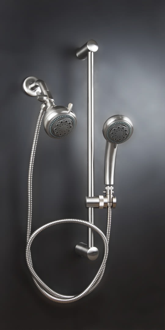 Mariner 2 Dual Shower Head With Slide Bar - Rain Shower Head Systems