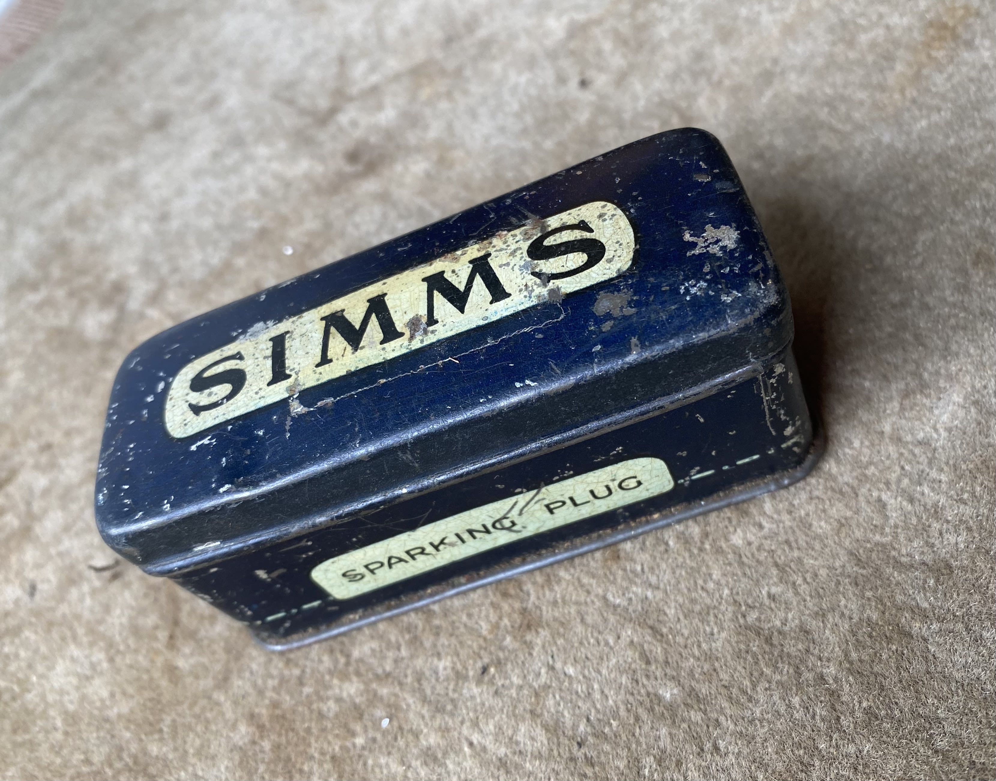 Simms Spark Plug Tin - Bygones - Totnes Classic Handtools | Quality Hand Tools Store | Newton Abbot