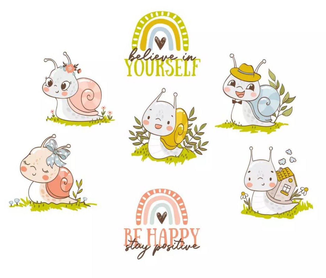 Snail Sticker Pack 01 - Sticker Packs - Love Stickers UK | Handmade ...