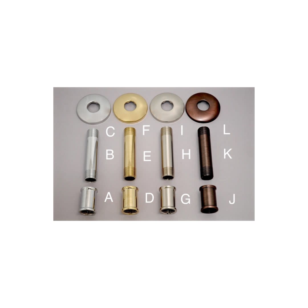 Replacement Shower Arm Couplings, Pipe Nipples Wall and Ceiling Flanges