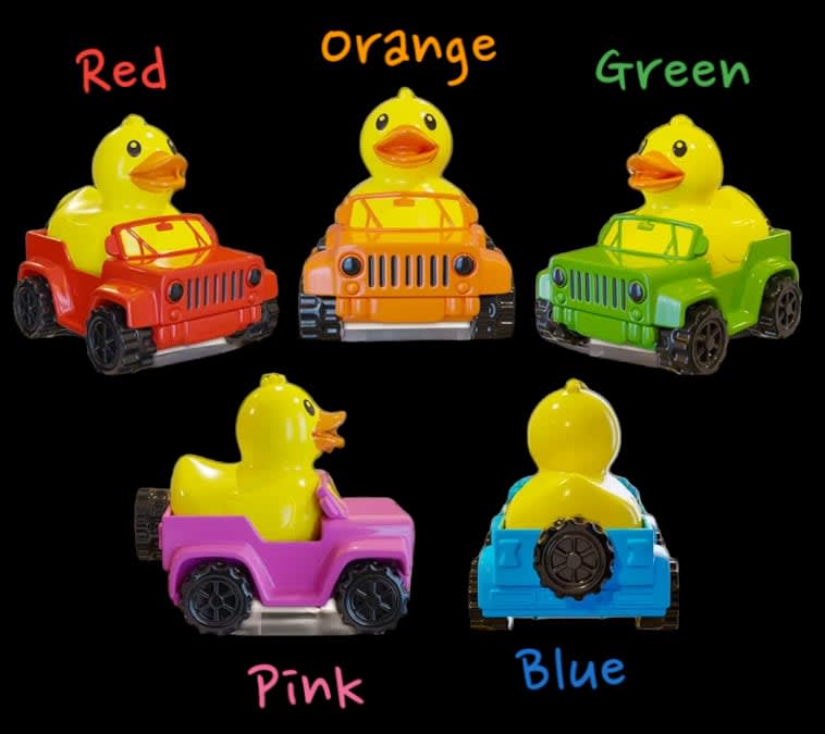 Duck in Jeep (2.8in) (3in) - Quacks Big & Small - Quacker Packs Pack O ...