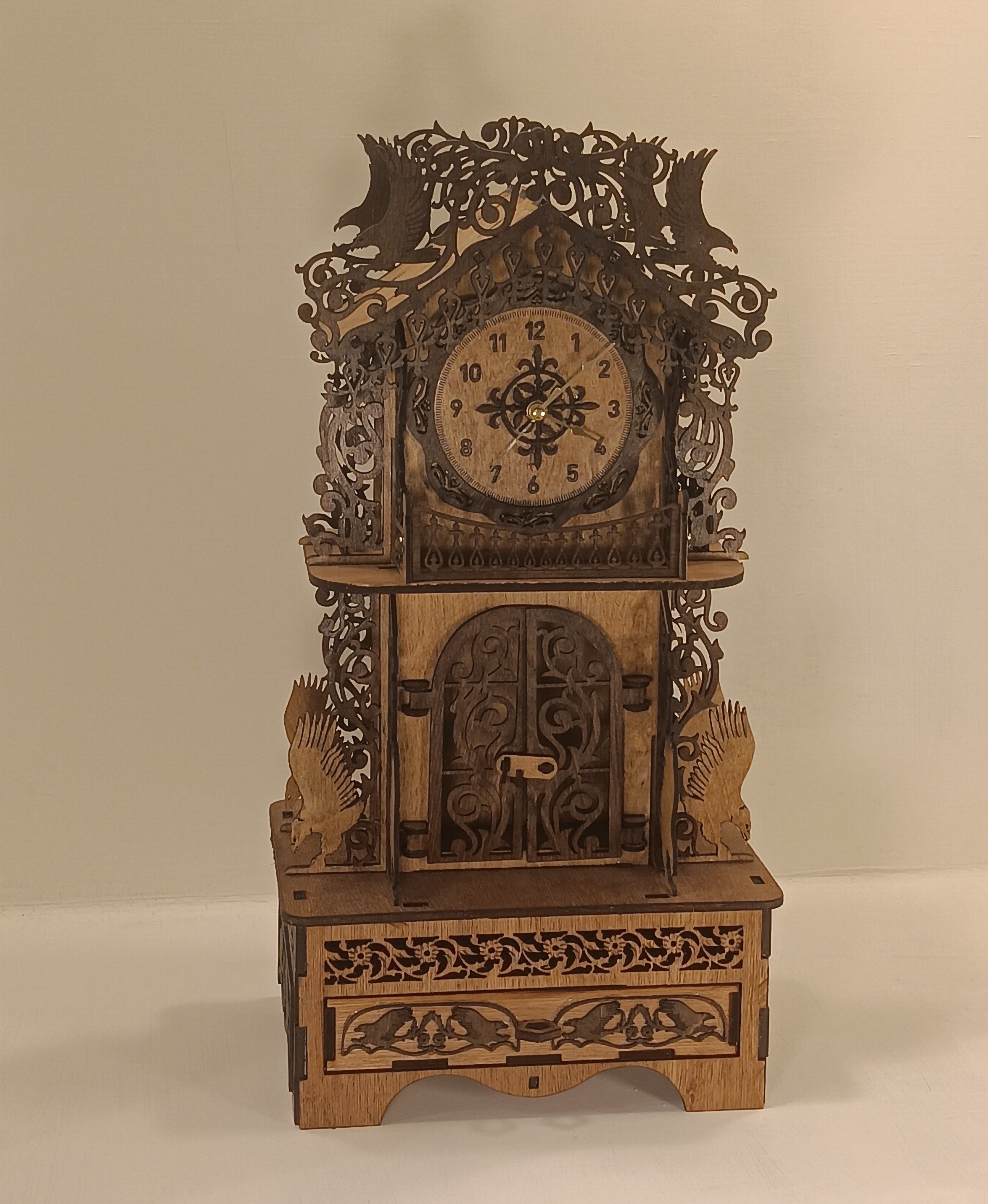 Fancy Tabletop Clock - Handcrafted Wood Items - Nana's Plaze ...