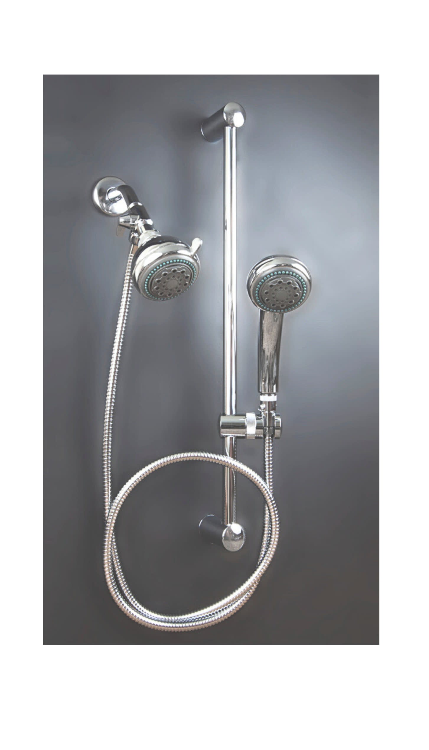 Dual Shower Head With All Metal Slide Bar - Dual Shower Head Systems ...