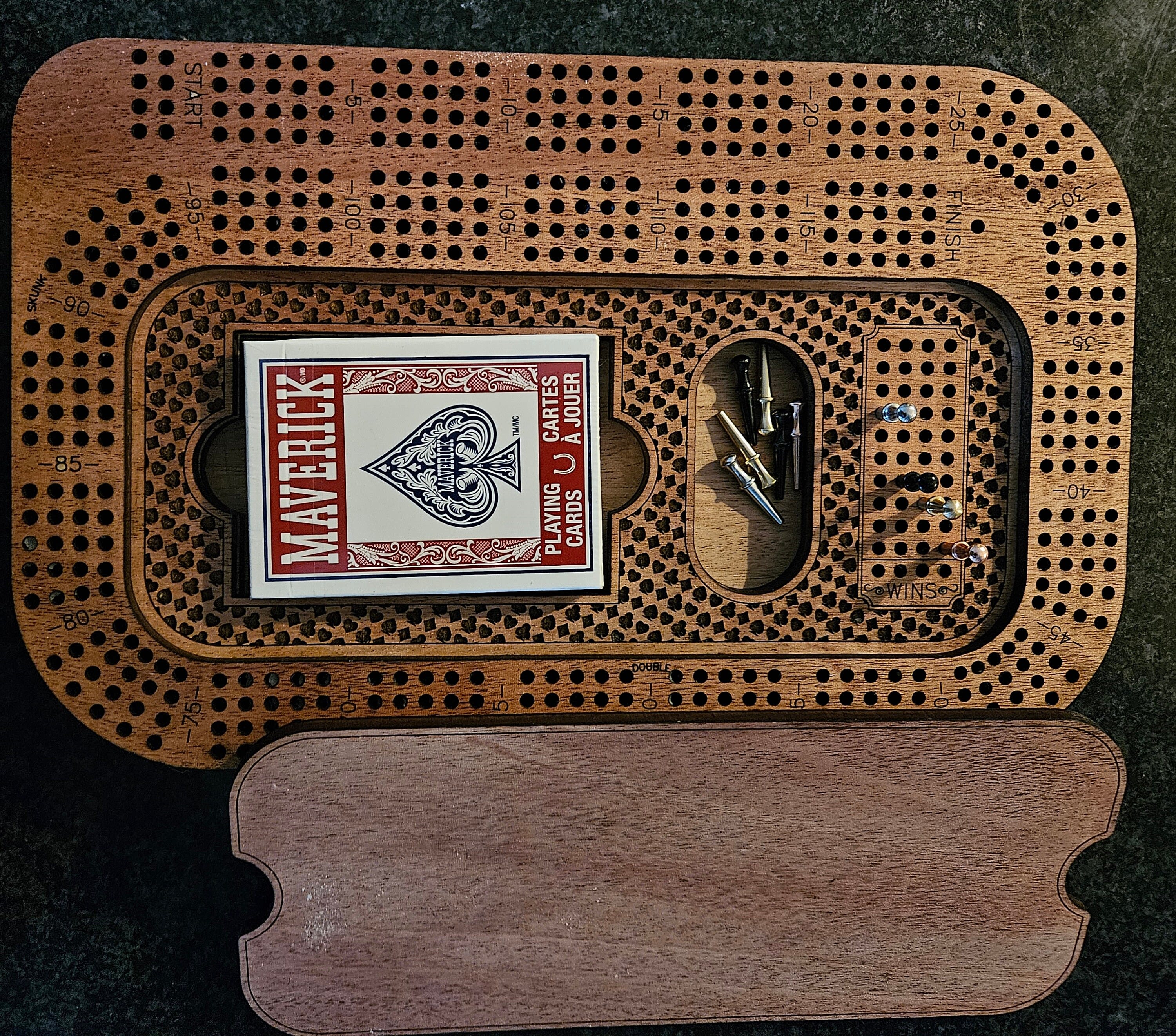 Compact Rectangular Cribbage Board - Cribbage - 320 Design Studio ...