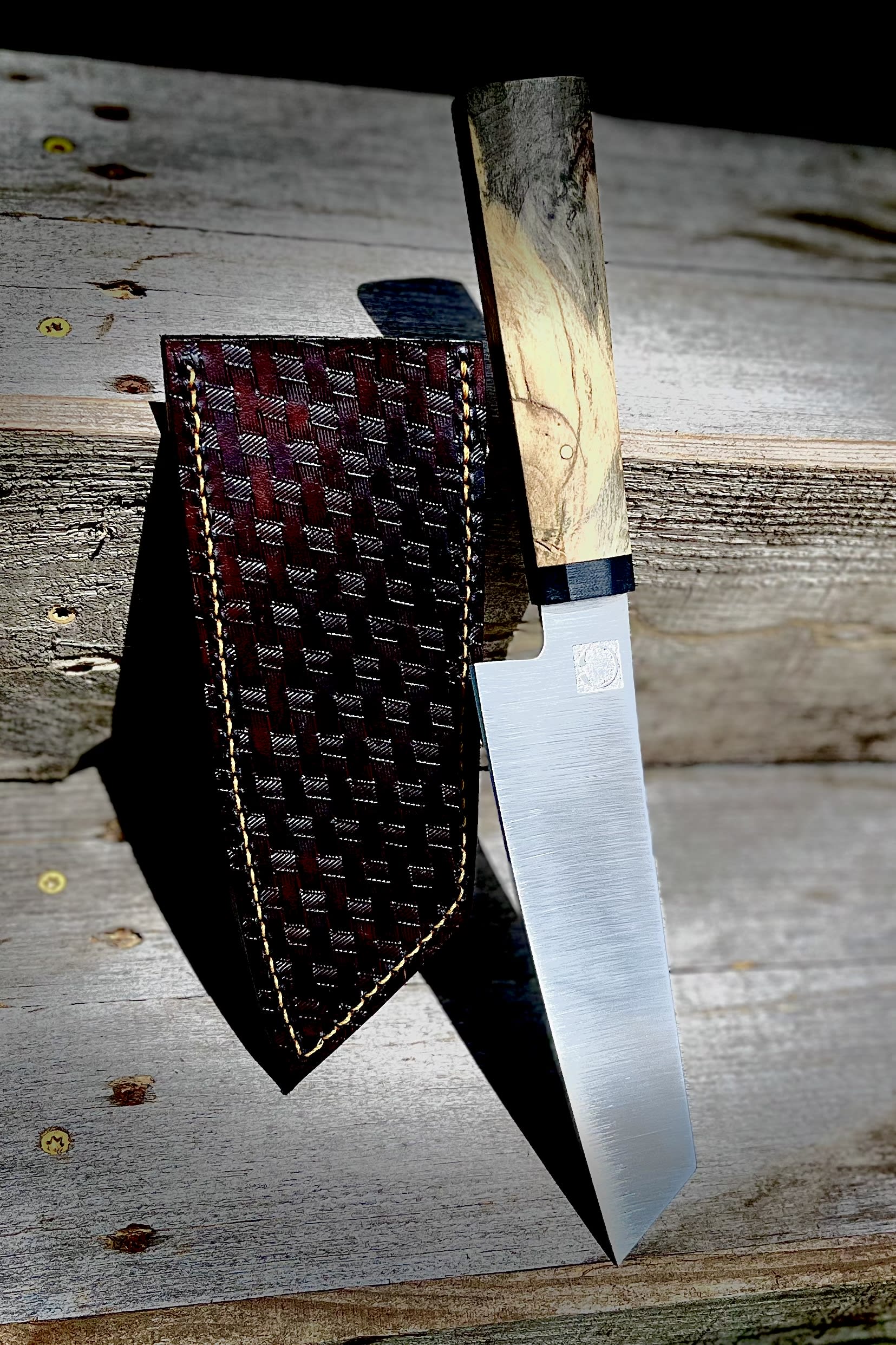 SOLD- 7” Bunka Chef Knife with California Buckeye - Chef Knives - Tree ...