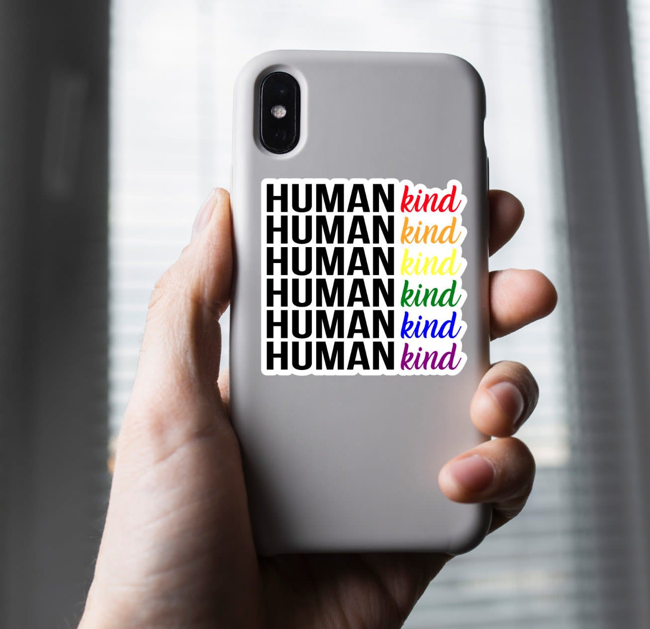 Human Kind Rainbow Pride Sticker - LGBTQ Pride - Love Stickers UK ...