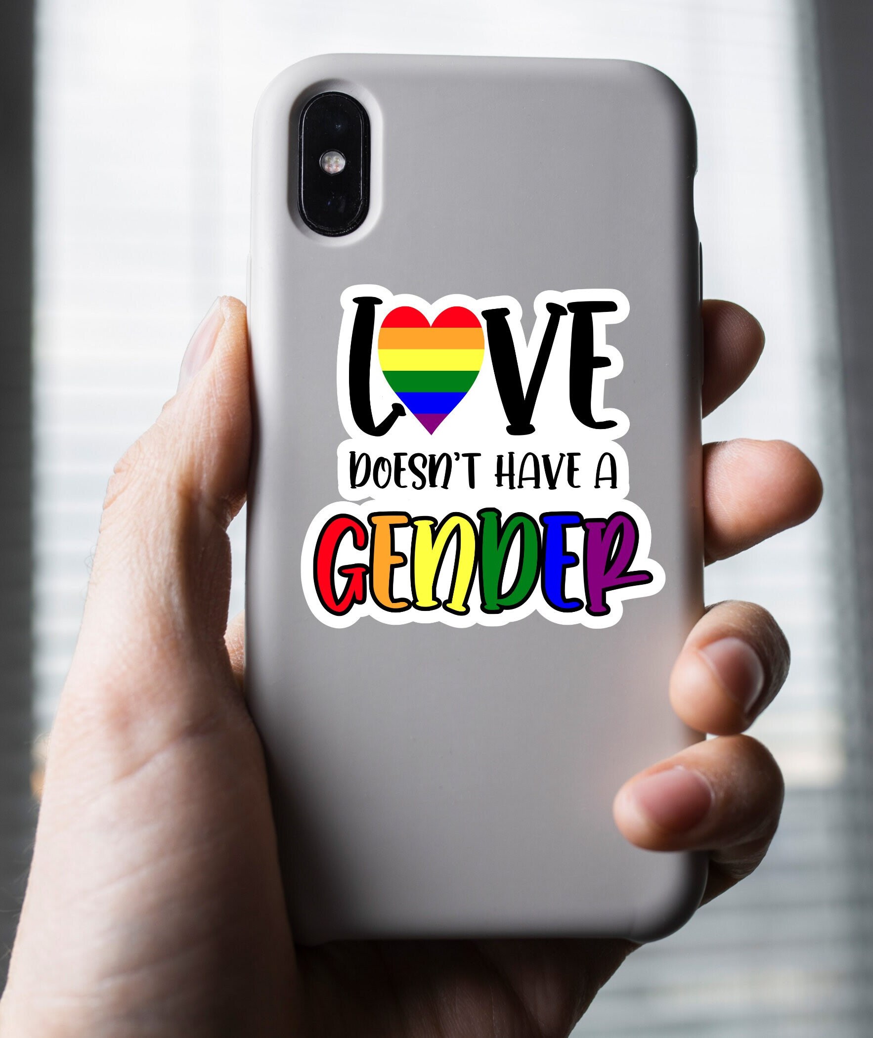 Love Doesn't Have a Gender Sticker - LGBTQ Pride - Love Stickers UK ...