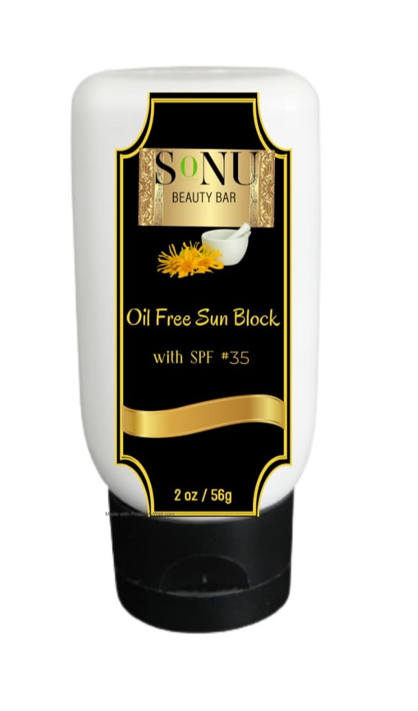 OIL FREE SUN BLOCK (with SPF) - Moisturizer - Sonu Beauty Bar | Beauty ...