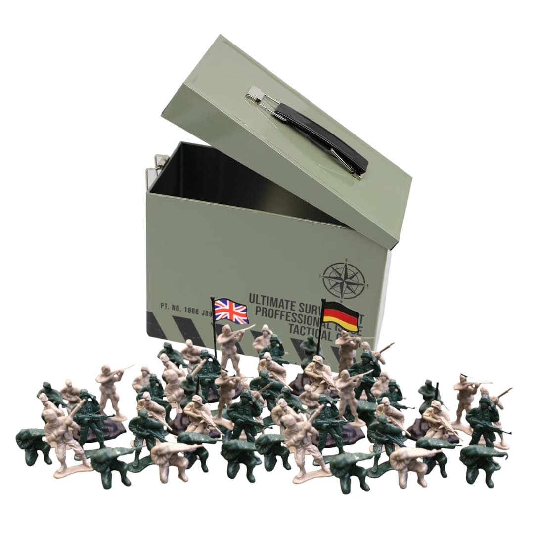 Toys Set Survival Tin Storage Box, 40 PCS role play toy soldiers ...