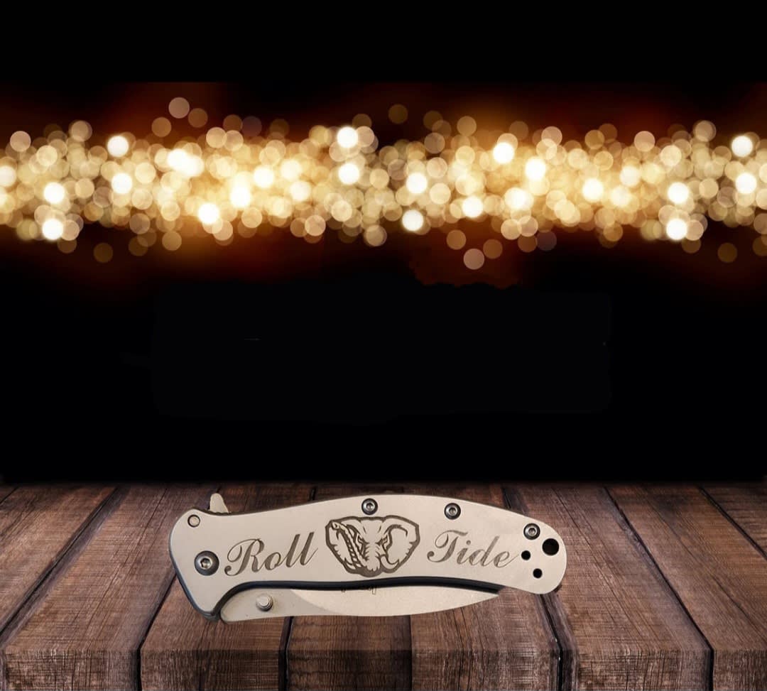 Alabama football edition - Kershaw knife - KZ Laser Works - Custom ...