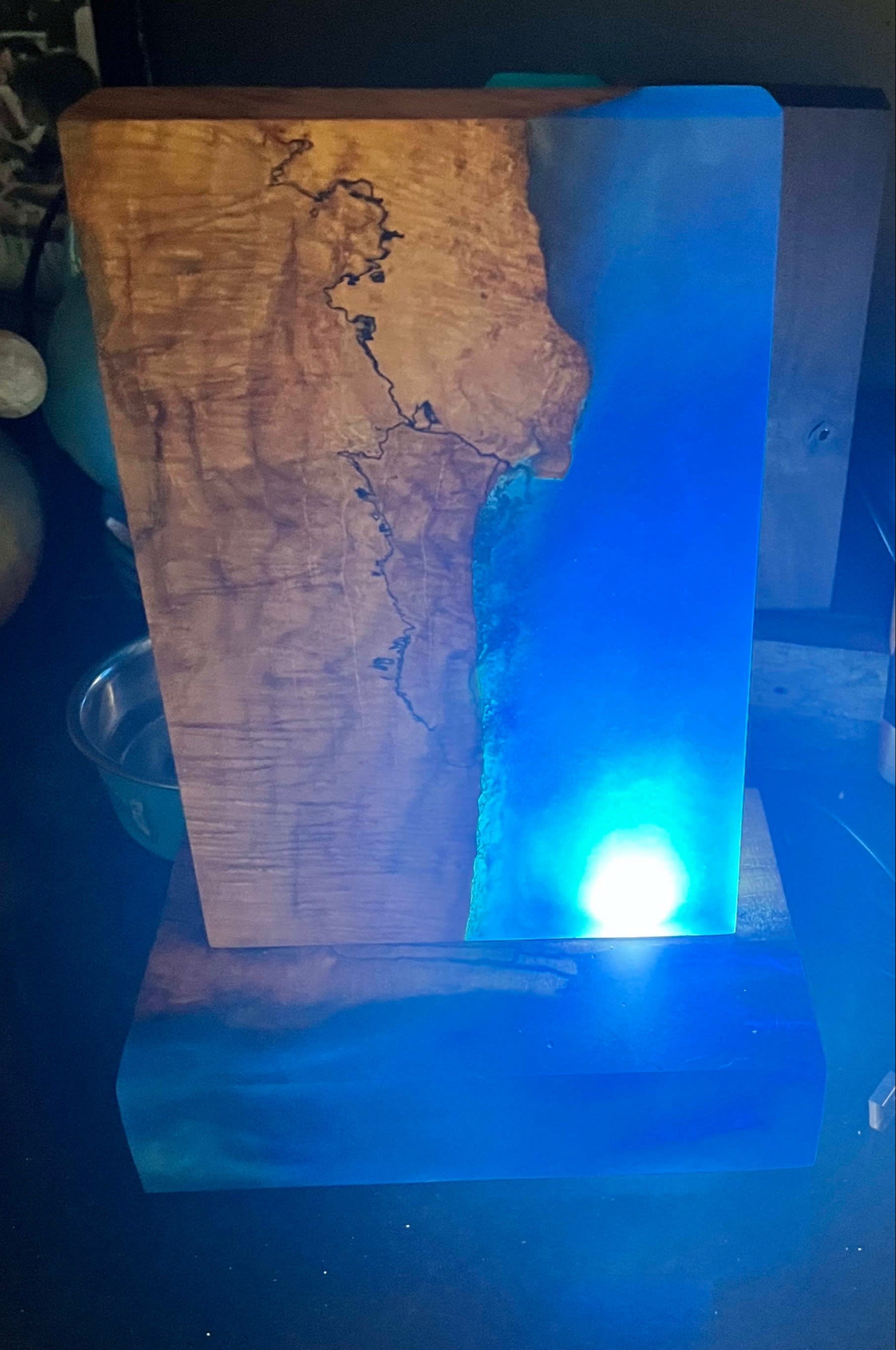 Double River Lamp - River Lamps - C.C. Epoxy Design - Epoxy Carpenter ...