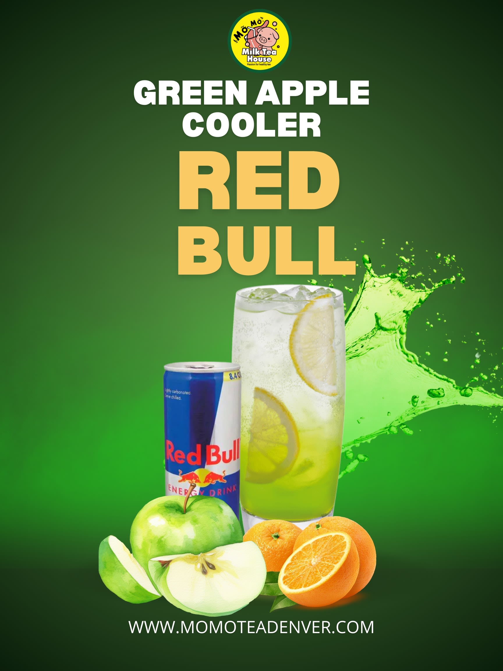 Green apple cooler - RED BULL ENERGY DRINKS - Mo Mo Tea | Delicious ...