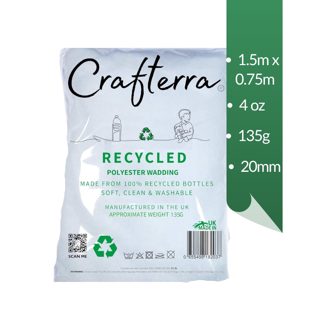 Recycled Polyester Wadding - Quilting Cushions Crafts Padding-135g UK ...