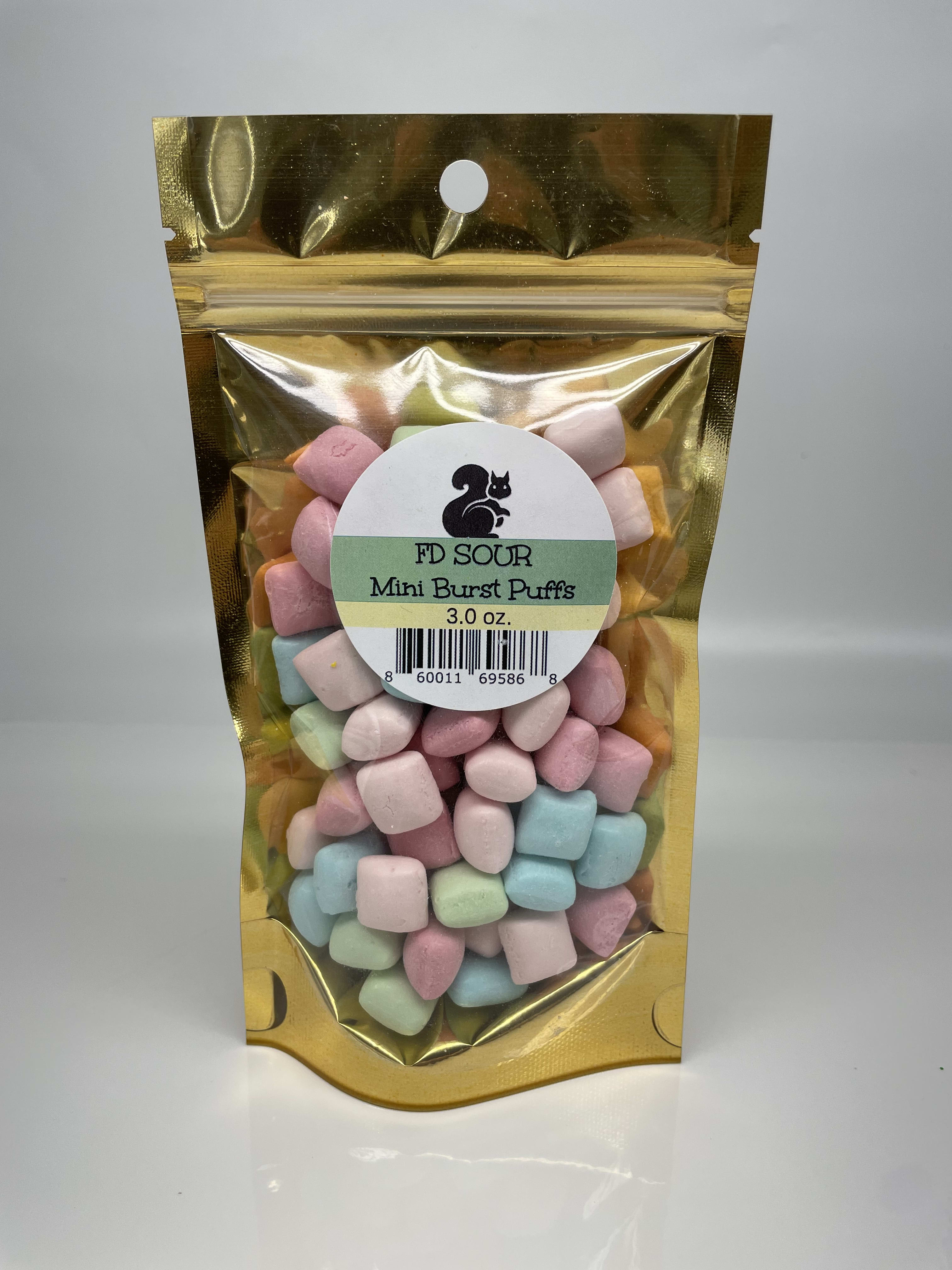Sour Mini Burst Puffs - Freeze Dried Candy - Rocky River Candy | Freeze ...