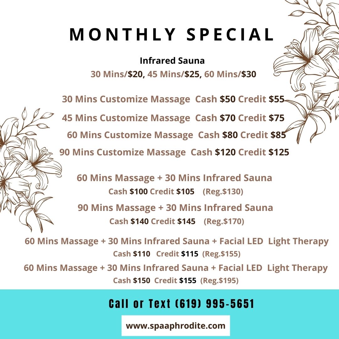 August Specials - Specials and Discounts - Spa Aphrodite | San Diego ...