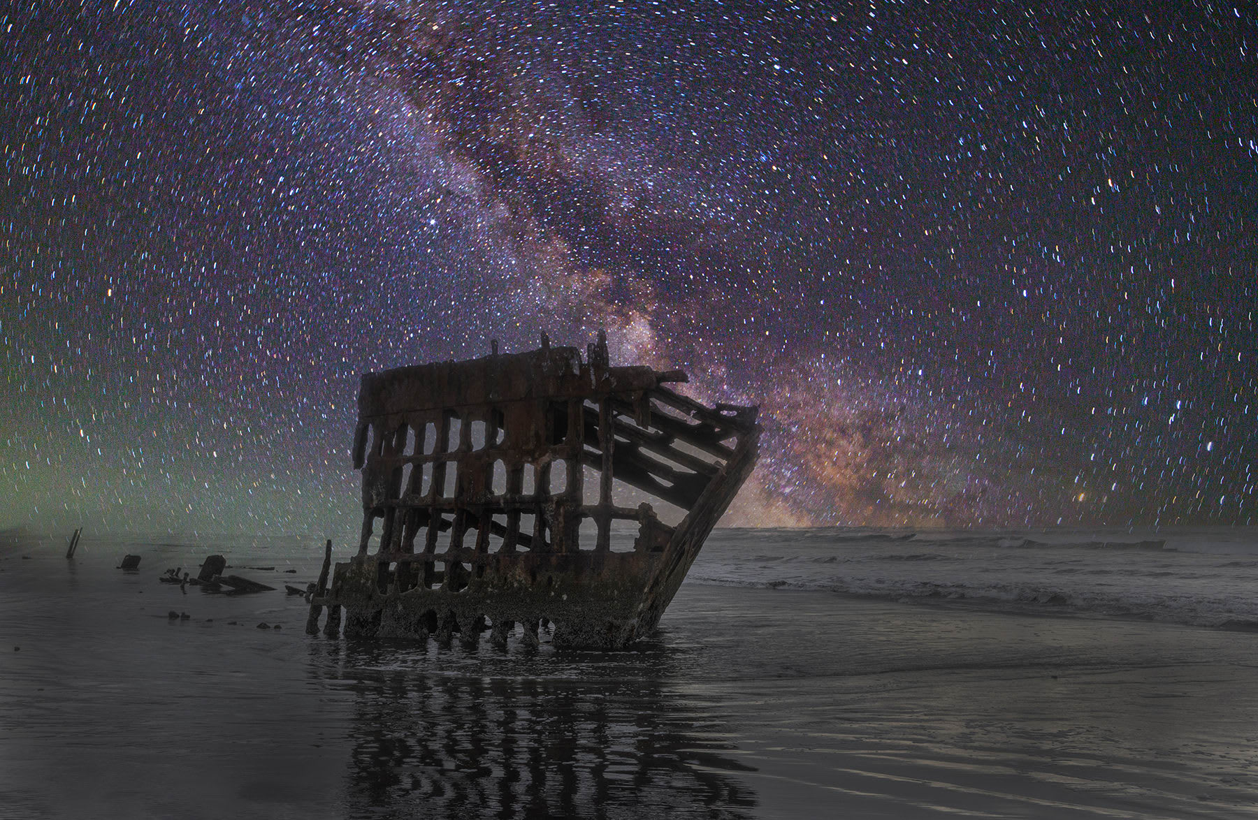 Starlight wreck of Peter Iredale - Night Sky Collection - Michael Carr ...