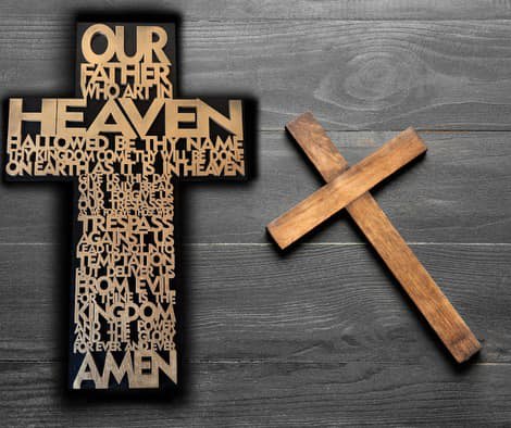 Our Father Cross - Personalized Décor - Laser Crave Studios ...