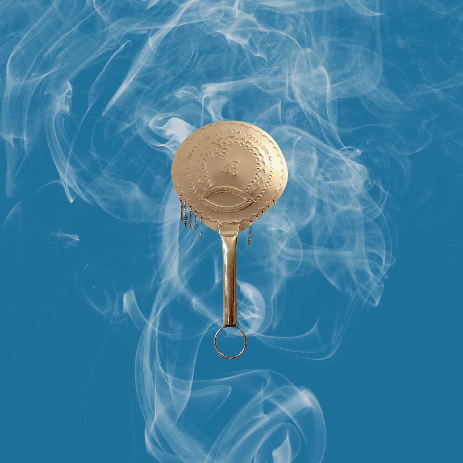 Solid Brass Oshun metal fan abebe Osun ide Ore yeyeo Osun Oxum orisa ...