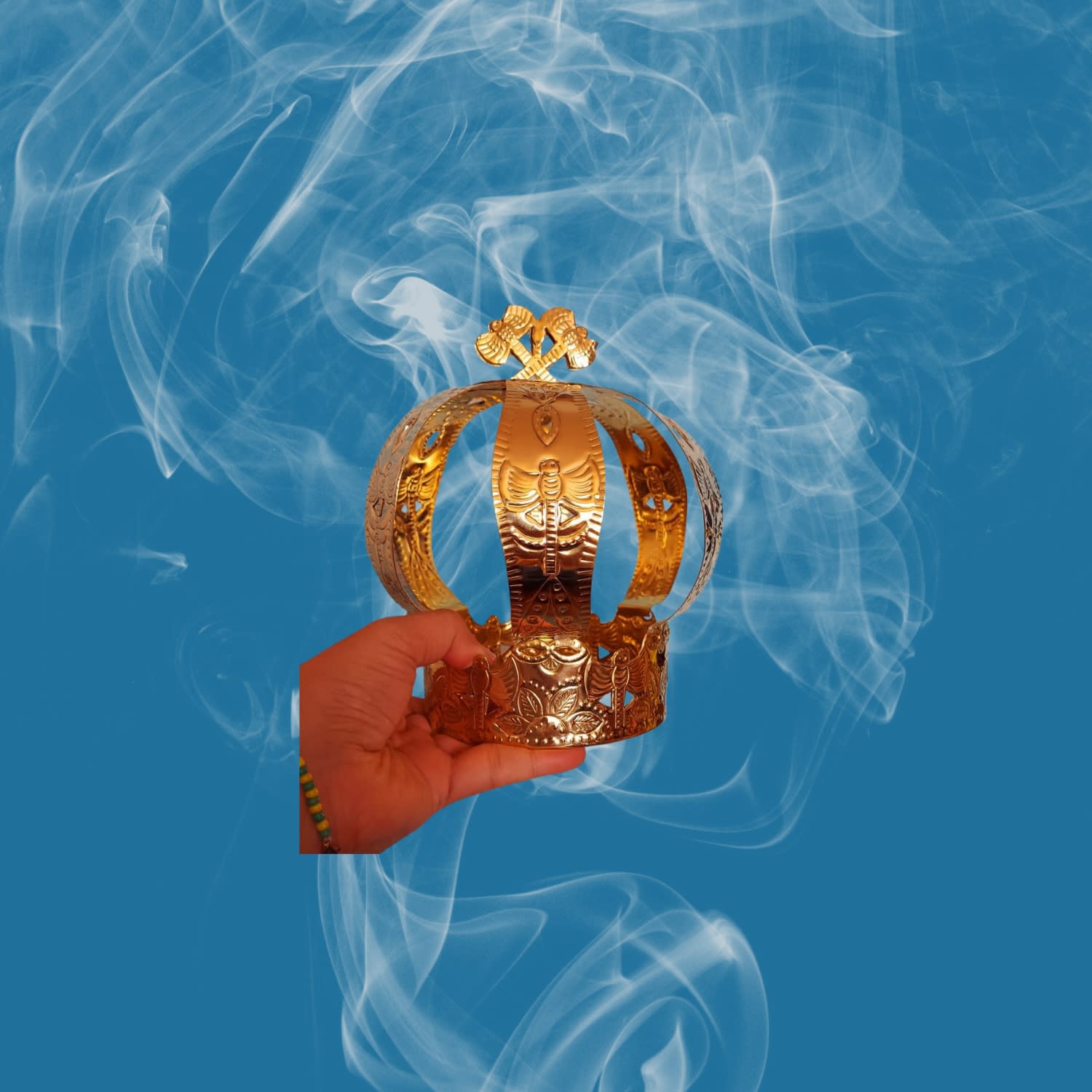 Shango Crown Chango batea axe brass corona oshe piedra rayo thunder ...