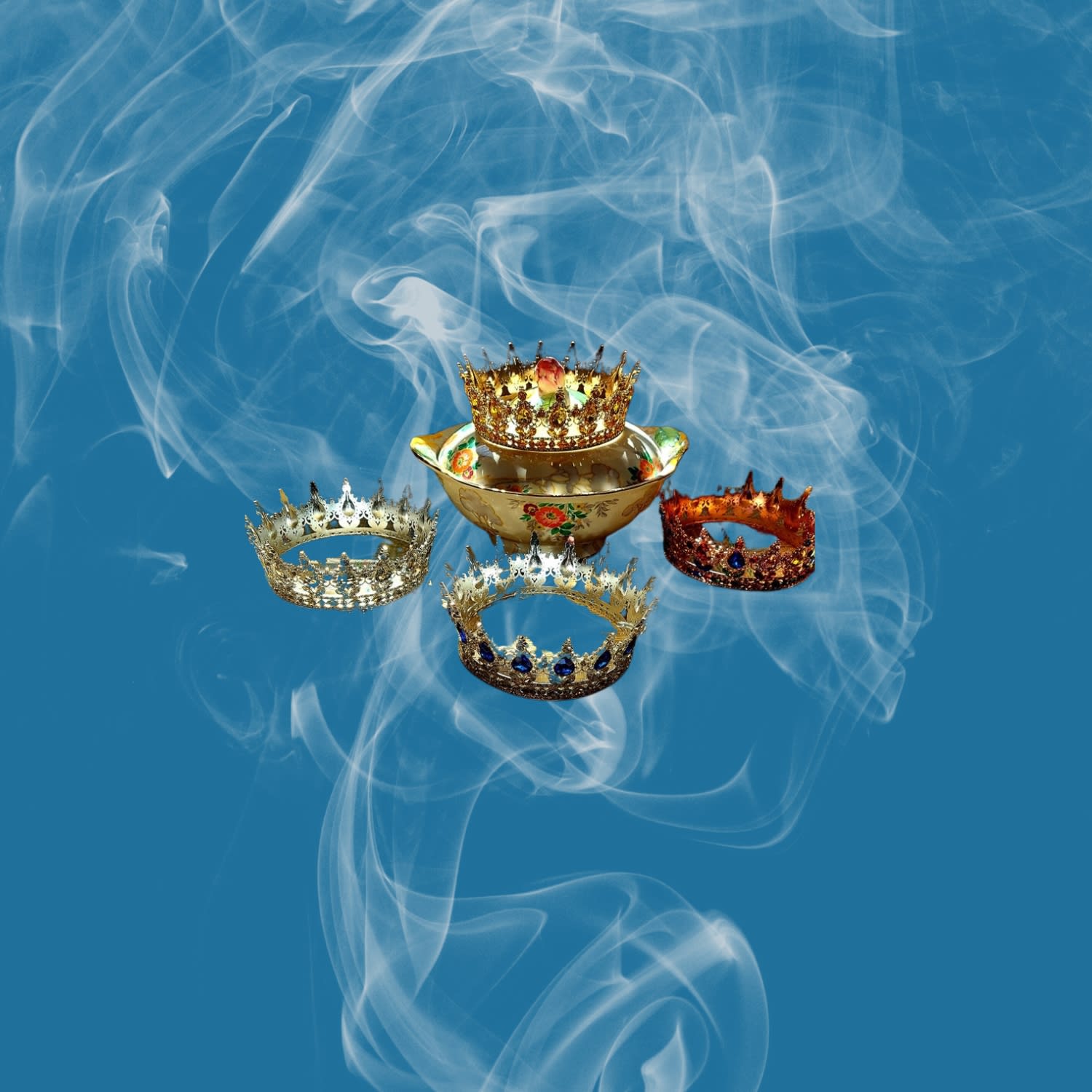 Orisha Crowns metal gemstone ade corona for Oshun, Yemaya, Oya, Obatala ...
