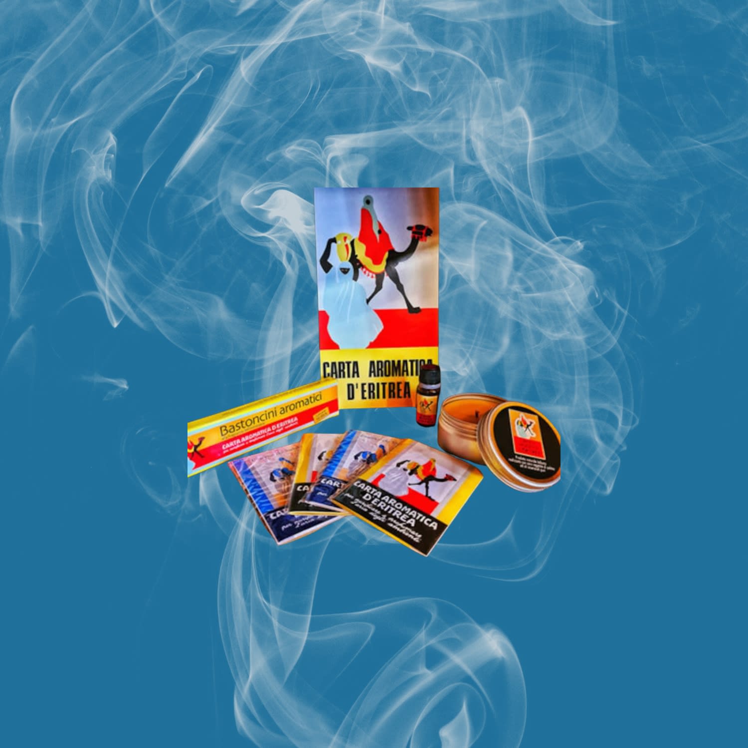 Box of Blue Carta Aromatica d’Eritrea Incense Sticks Blu - Blue joss ...