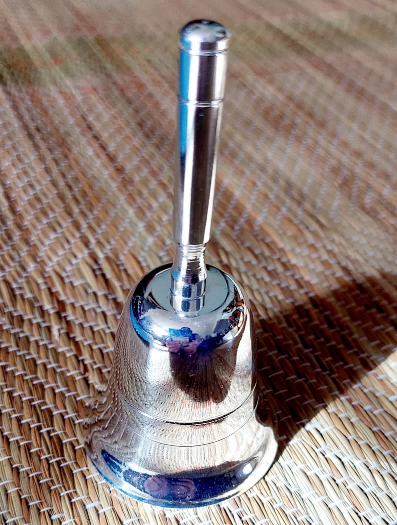 Orishanla Oshanla Silver plated 4 inch bell for Agogo Obatala Oddua ...