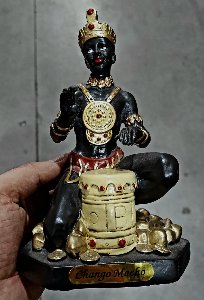 Chango Macho Statue Estatua SHANGO orisha Sango Shango orisha figurine