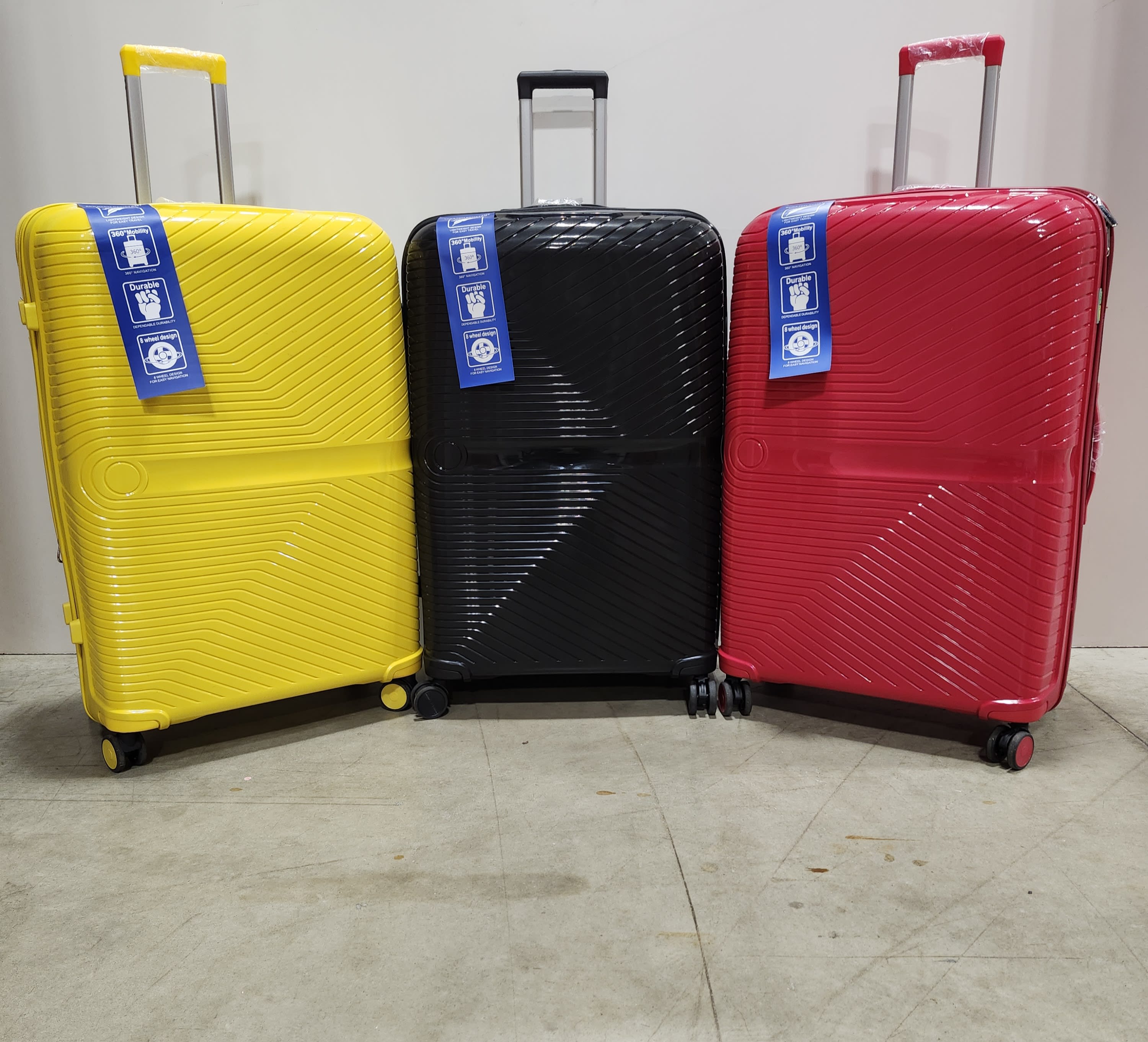 Polypropylene Luggage Un Breakable Suitcases Large Medium Small Carry ...