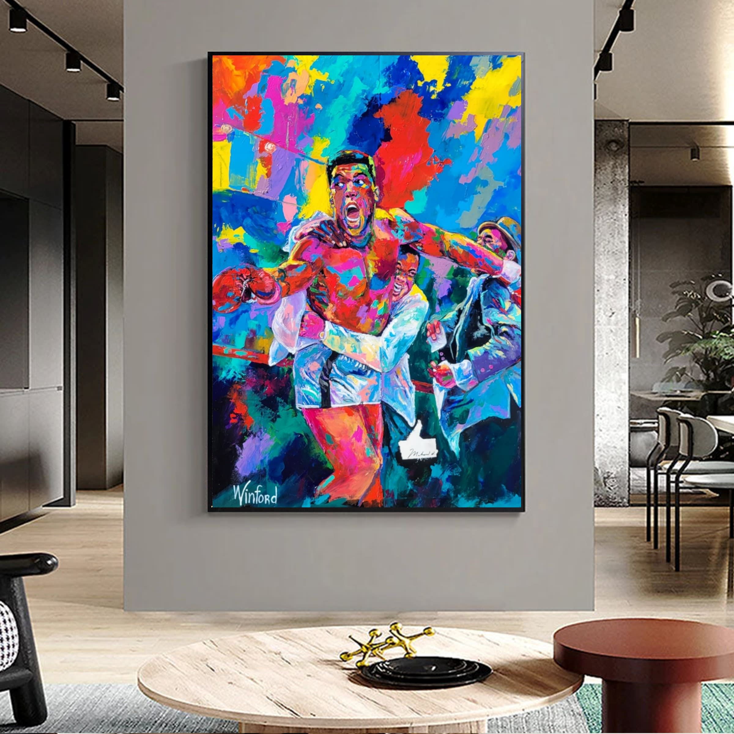 Super Sale Hand-Signed Muhammad Ali (Only One at this price) Painting ...