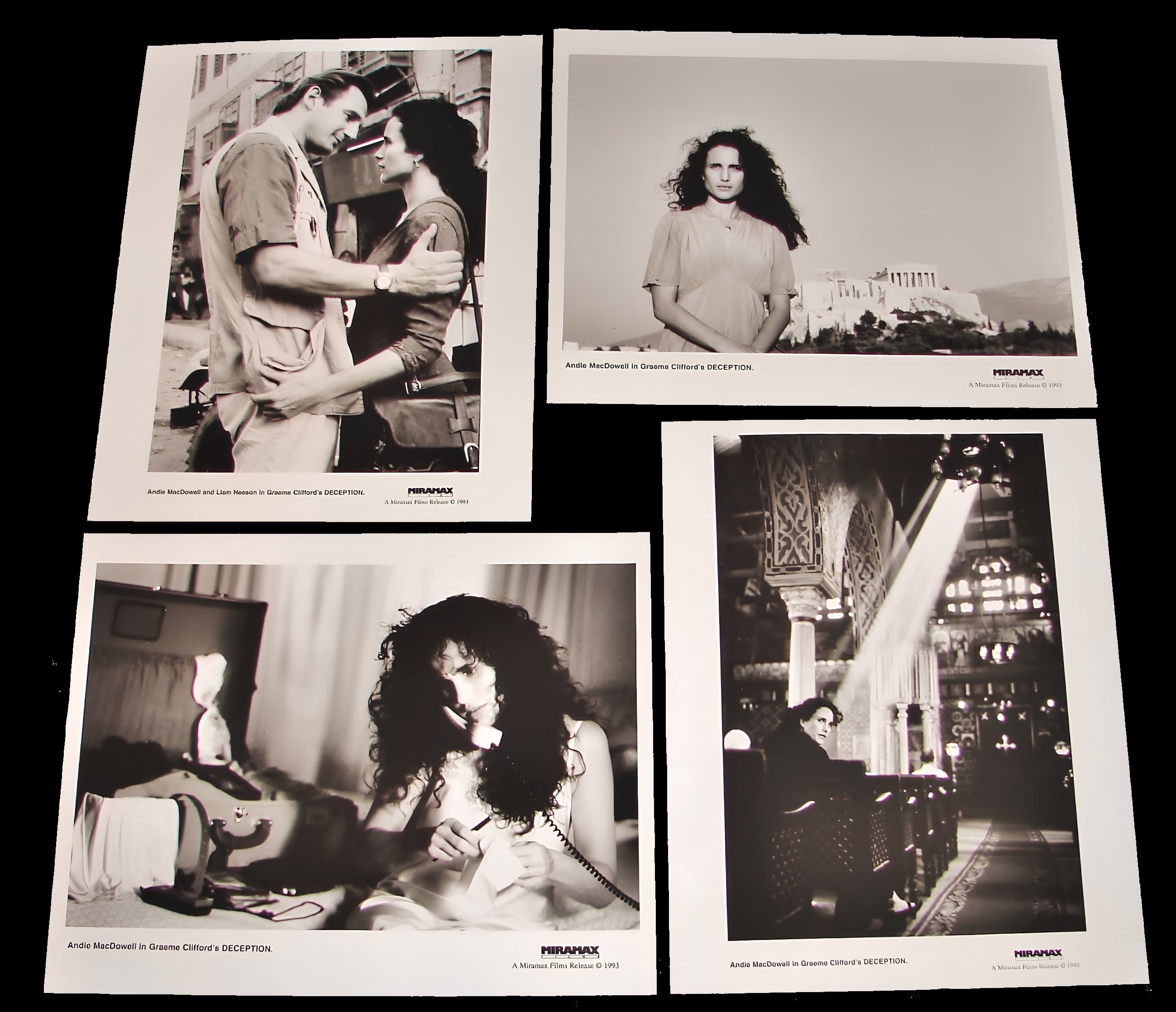 4 DECEPTION aka RUBY CAIRO Movie Photos 1992 Andie MacDowell Liam Neeson