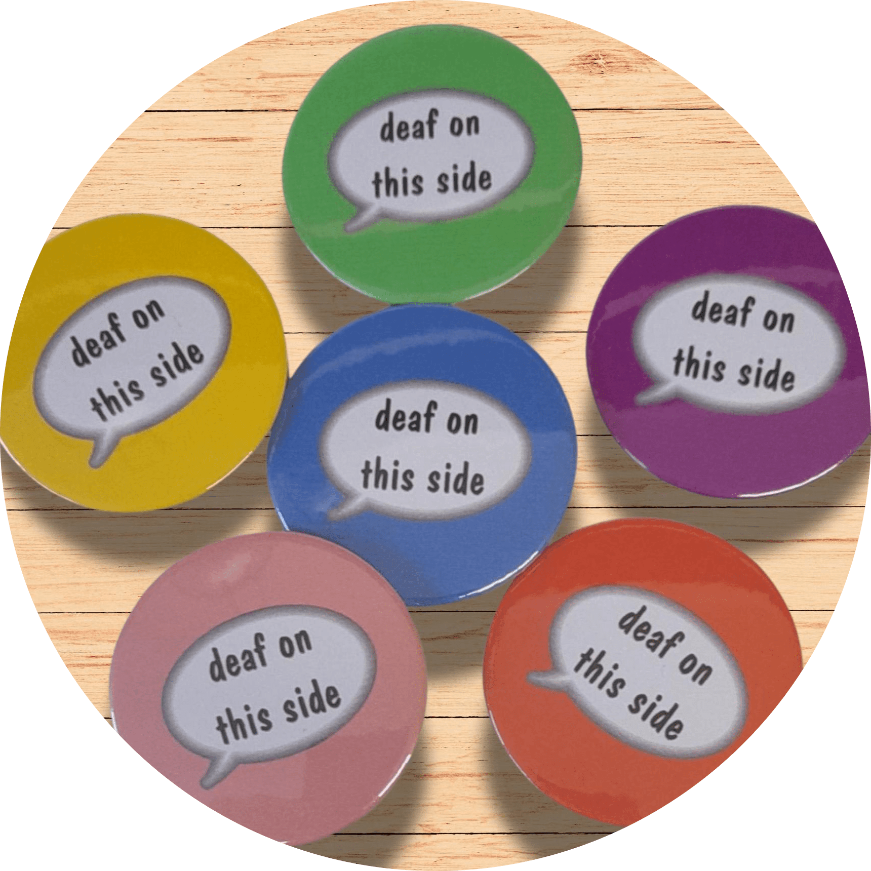 Deaf on This Side Speech Bubble Hidden Disability Badge 02 - Disability ...