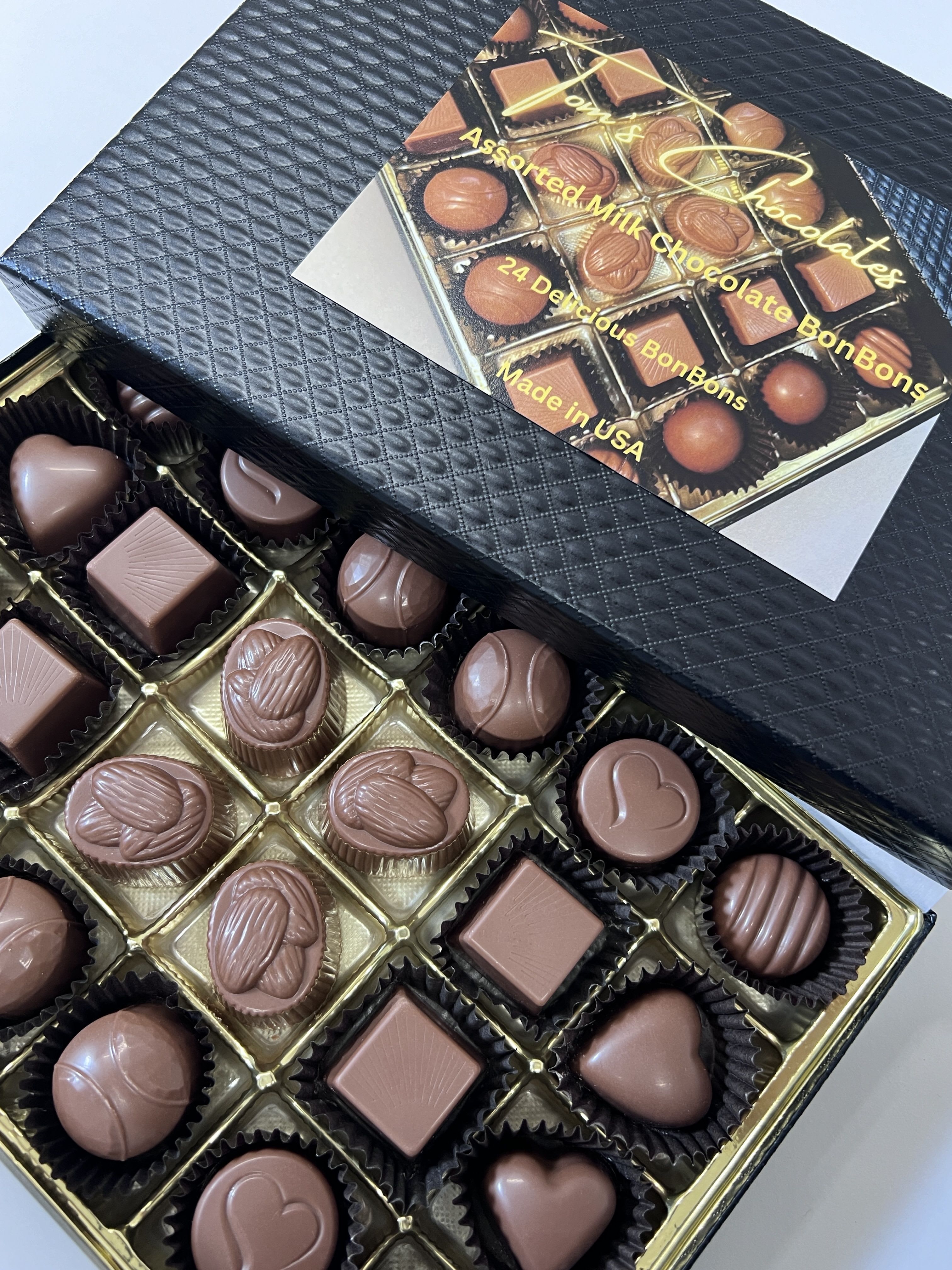 24 Pcs All Milk Chocolate Bon Bons - Chocolate Boxes - Tom's Chocolates ...