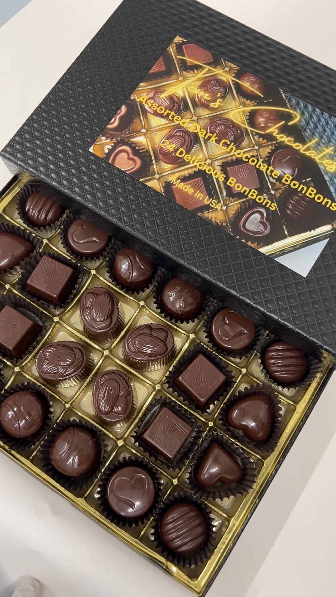 24 Pc All Dark Chocolate Bon Bons - Chocolate Boxes - Tom's Chocolates ...