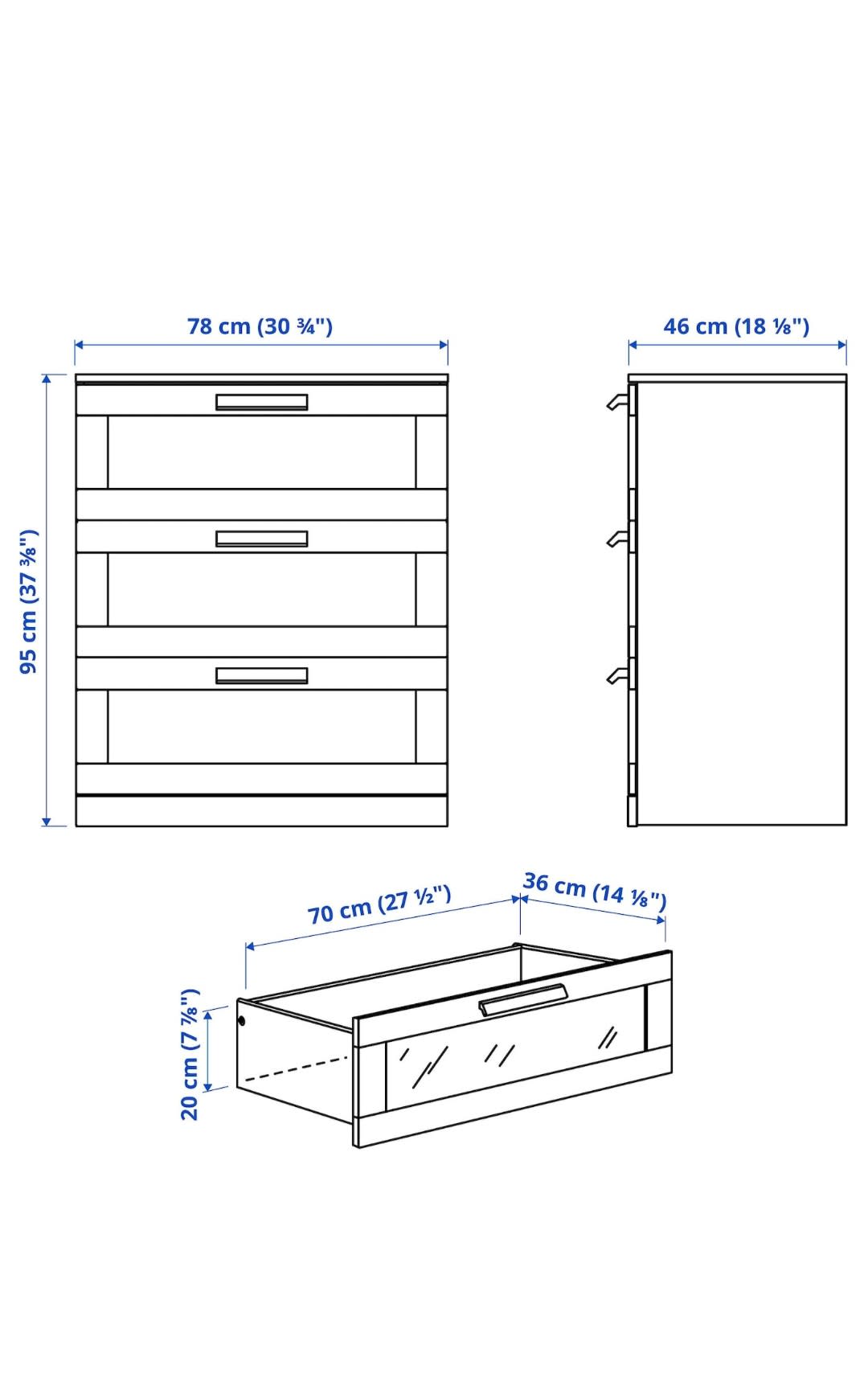 Brimnes 3 drawer chest Drawers Marvel Flat Pack Assembly Middlewich