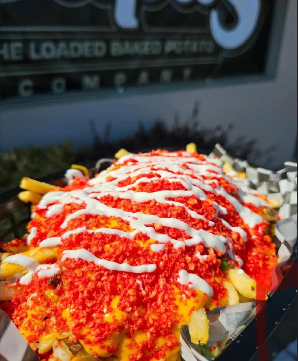 Cheeto Asada Fries - Fully Loaded Fries - Papas The Loaded Baked Potato ...