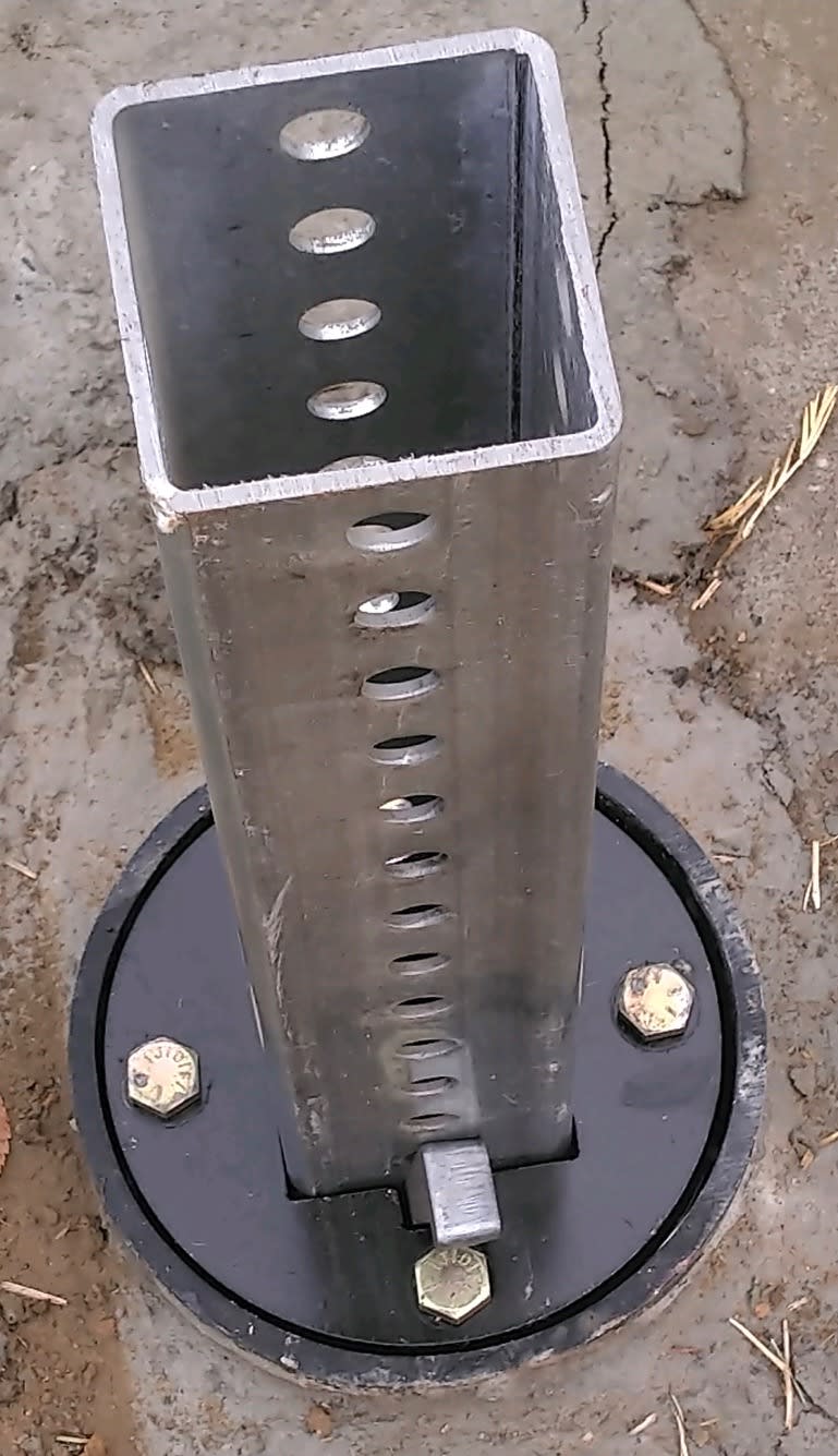 Surface Mount Sign Post Anchor - Anchors - Anchor Right | Street Sign ...