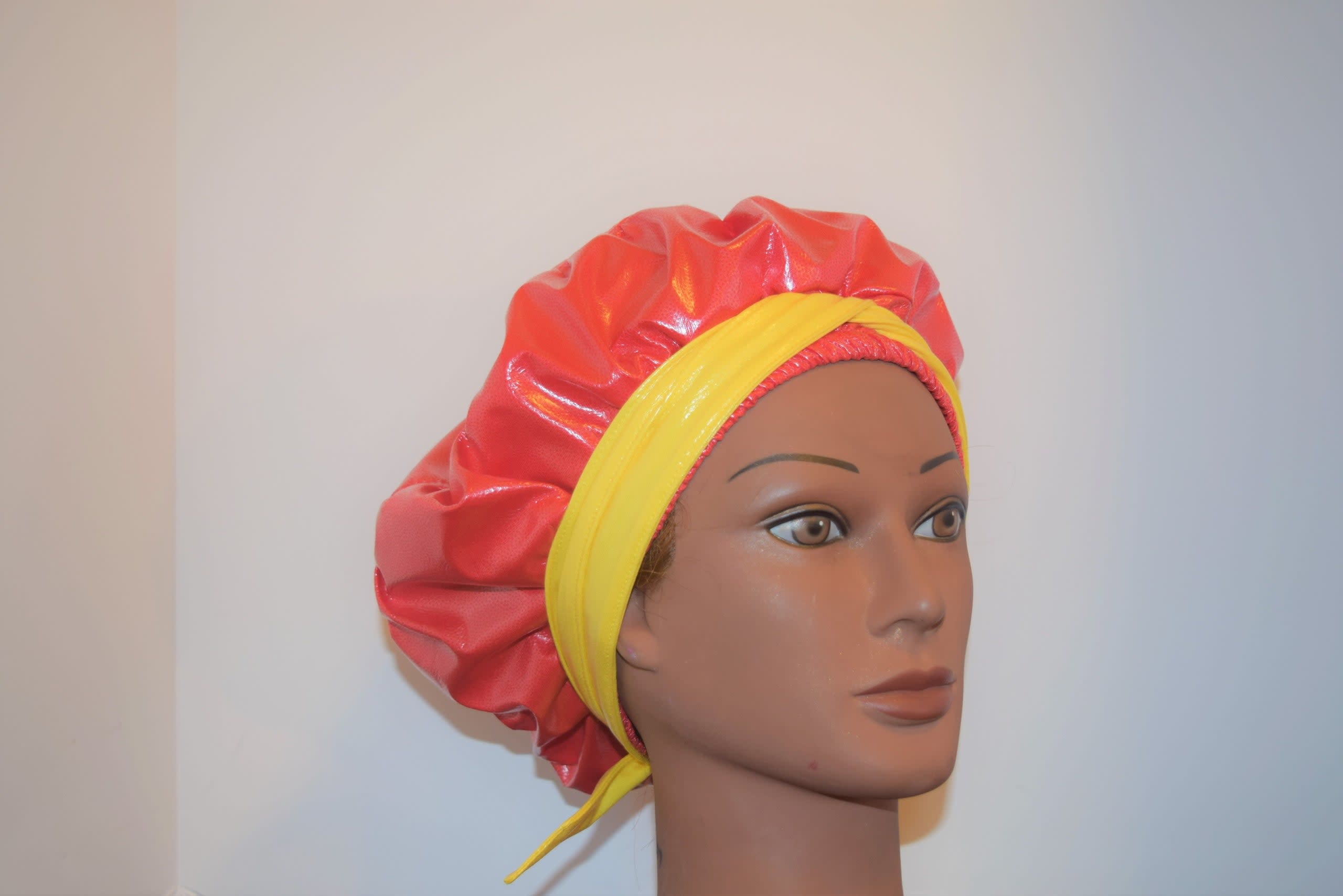Water Hair Cover – Red/Yellow - Water Hair Covers - Aerobic Hair Cover ...