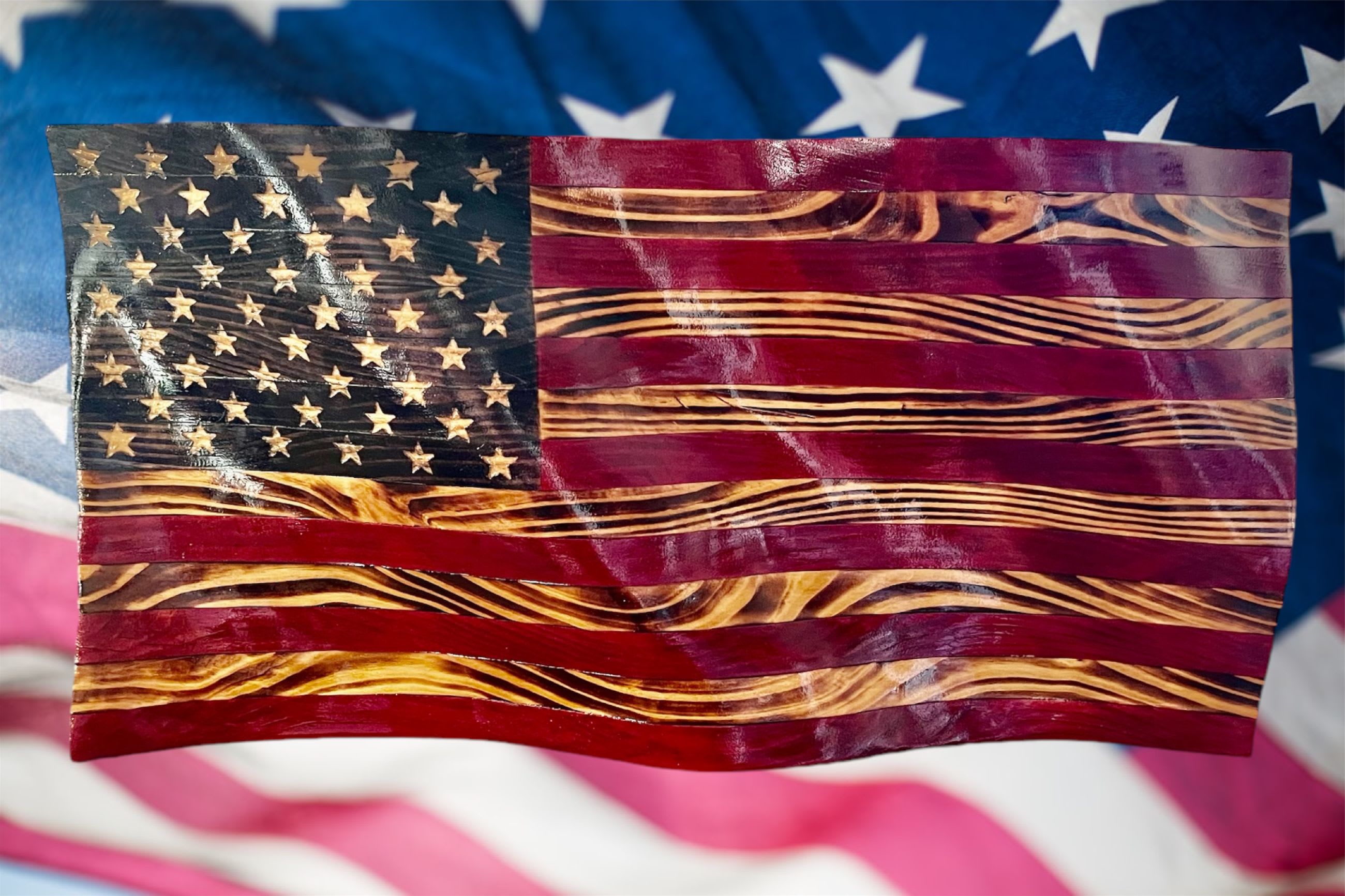 Rustic American Flag - Rustic American Flags - CAJUN GATORS WOODWORKS ...