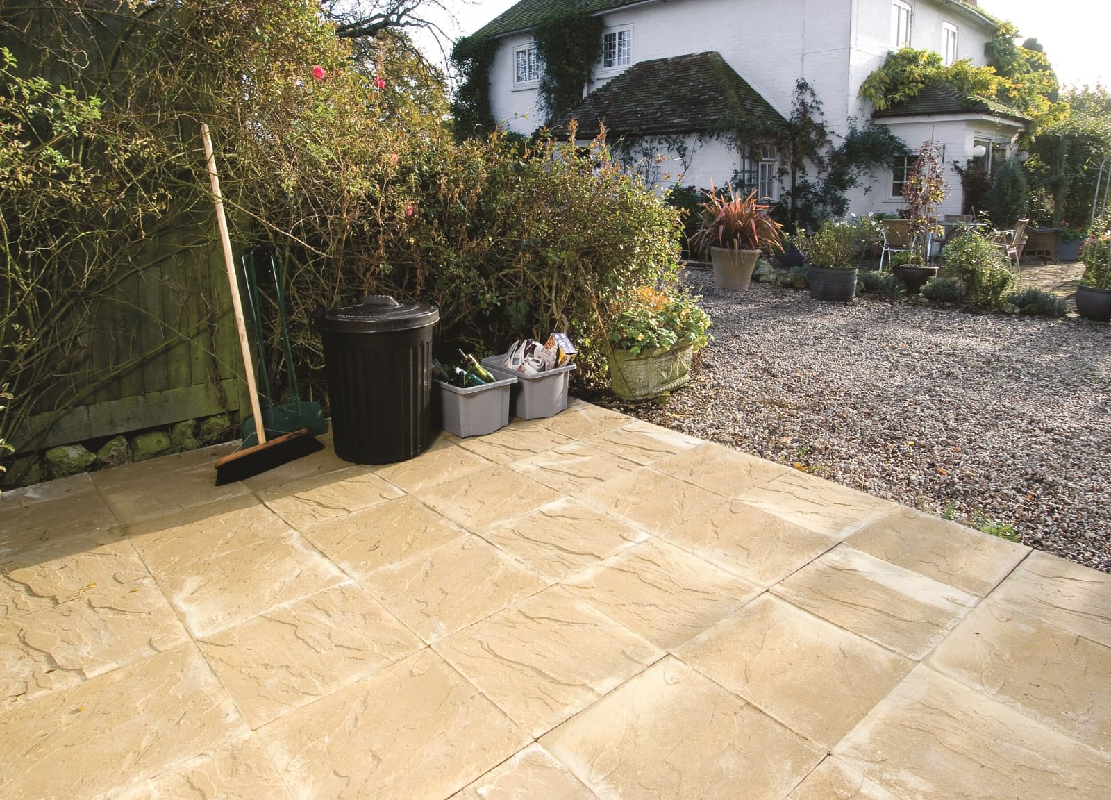 Broadway Economy Riven Buff 450x450x32mm - Concrete Paving Slabs