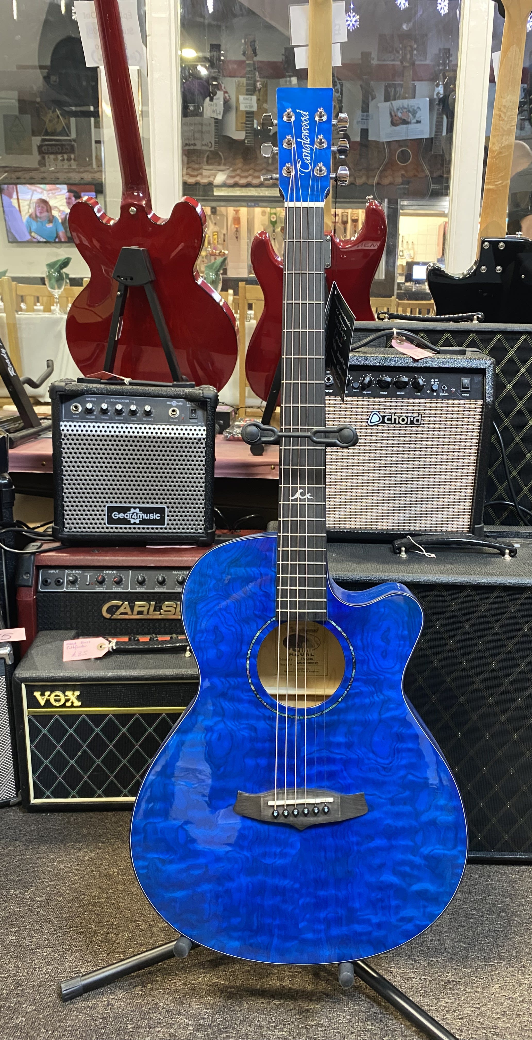 Tanglewood Azure TA4CEBL Electro Acoustic Guitar - Acoustic Guitars