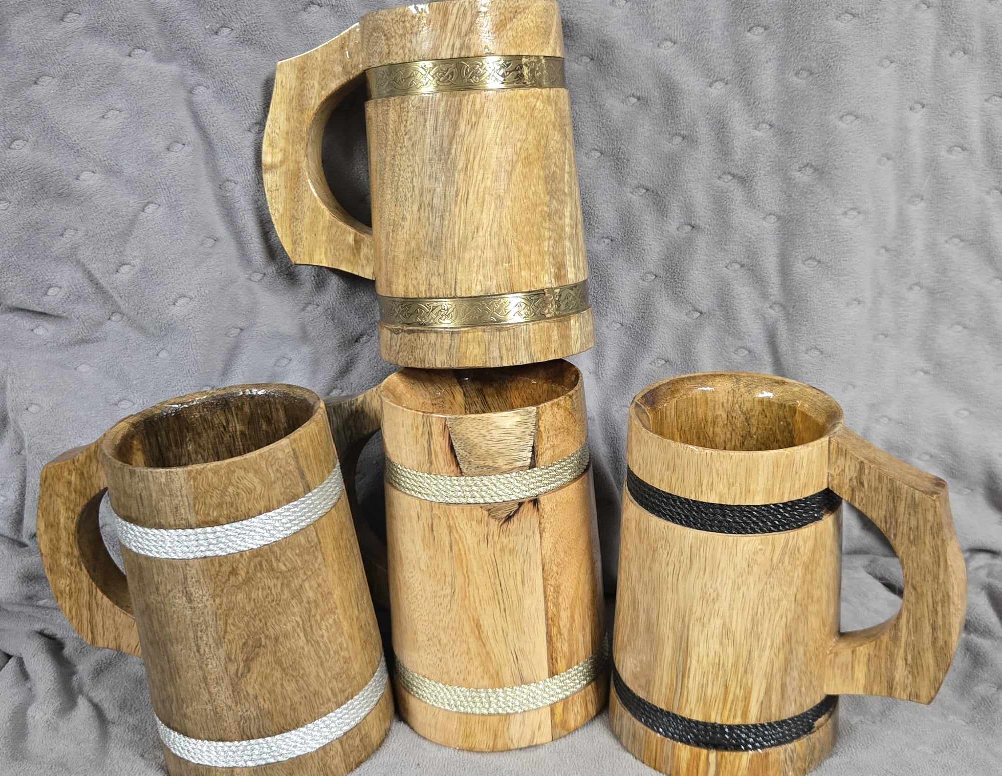 Banded Tankards - Handcrafted Wooden Items - Holzbecher, LLC - Wood ...