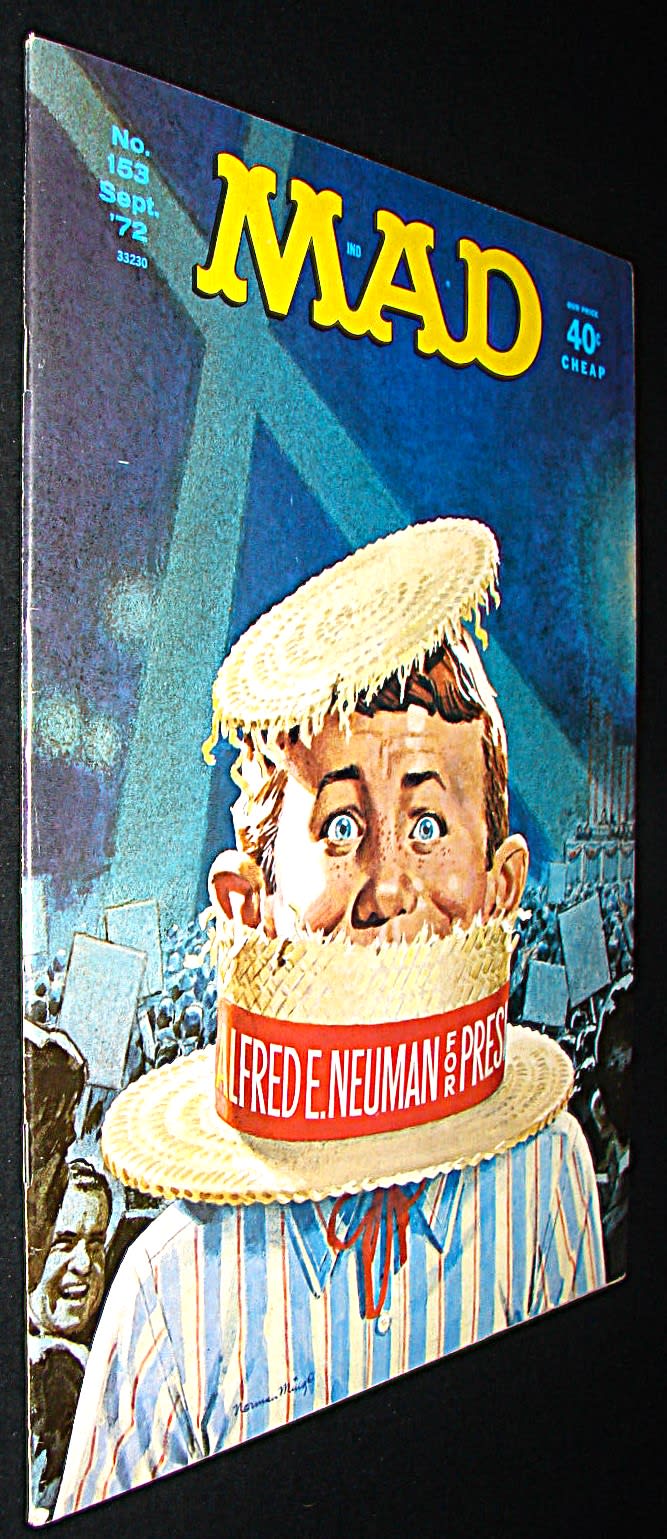 153 Sept 1972 MAD Magazine ALFRED E NEUMAN FOR PRESIDENT Norman Mingo ...